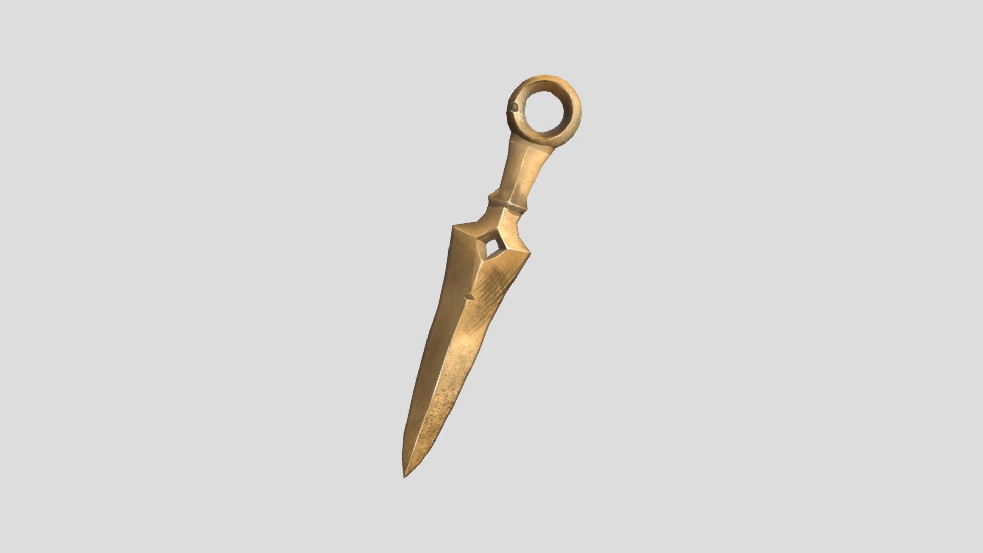 Hand Painted Gold Dagger MidPoly - Download Free 3D model by Jose ...