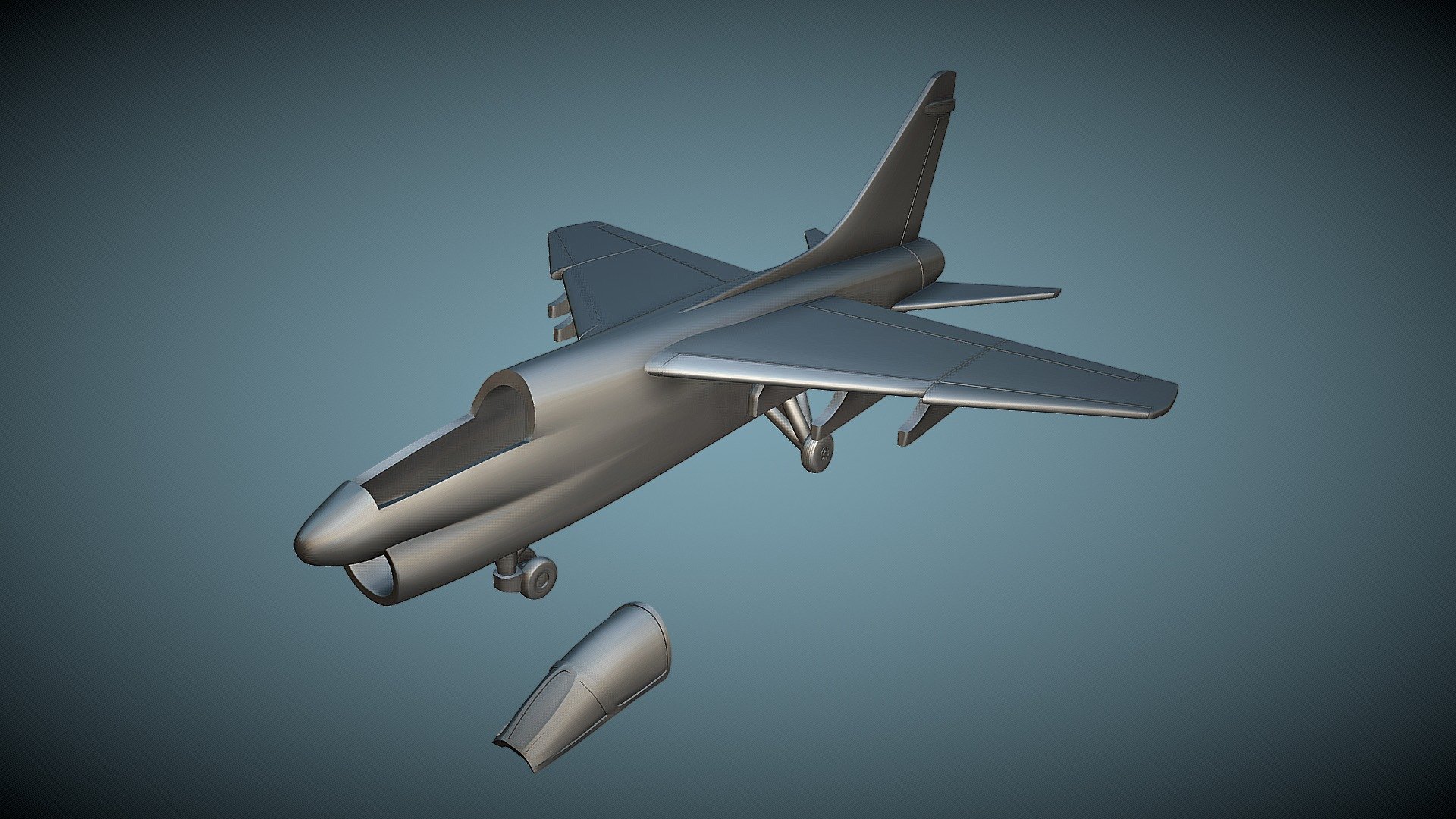 Vought LTV A-7E Corsair II - 3D Printable Model - Buy Royalty Free 3D model by wwwitalik ...