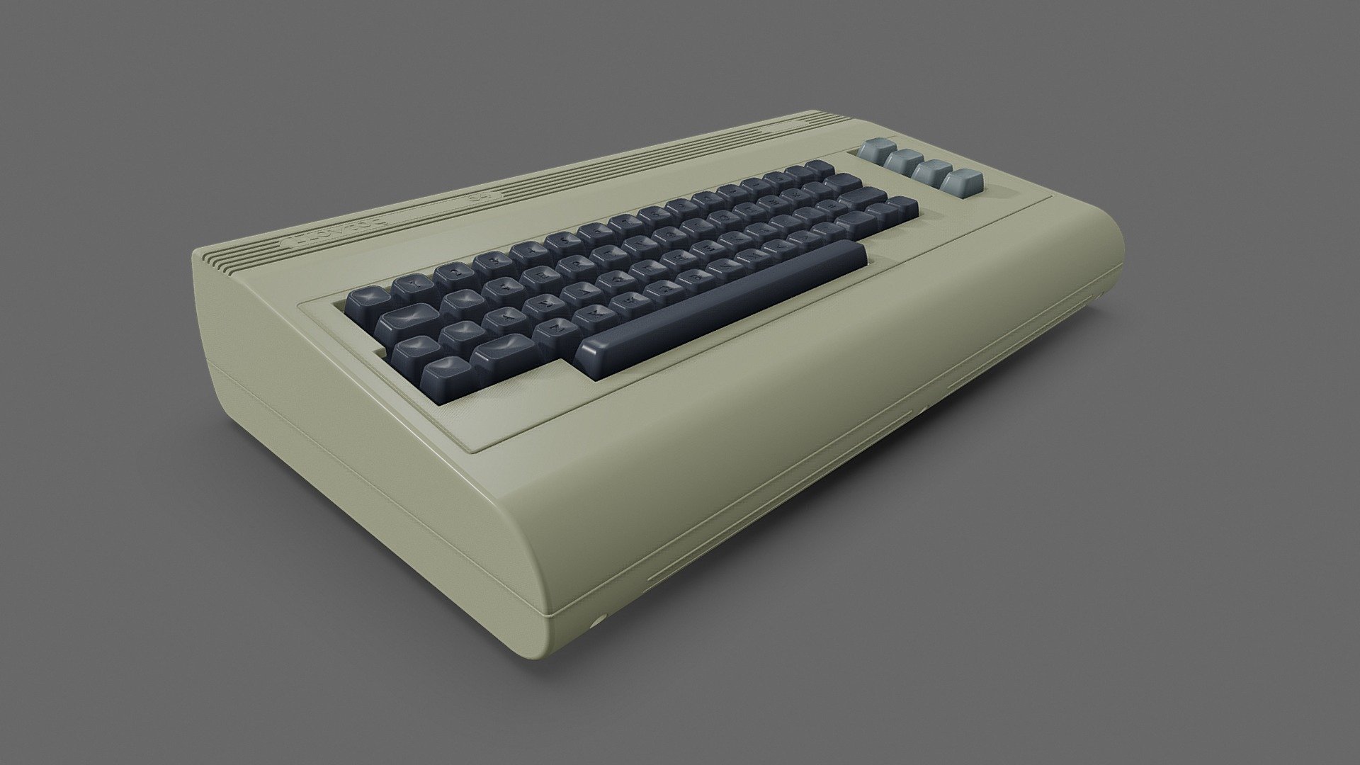 PC based on C64 - 3D model by Virtua Con (@virtuaCon) [009bf3f] - Sketchfab