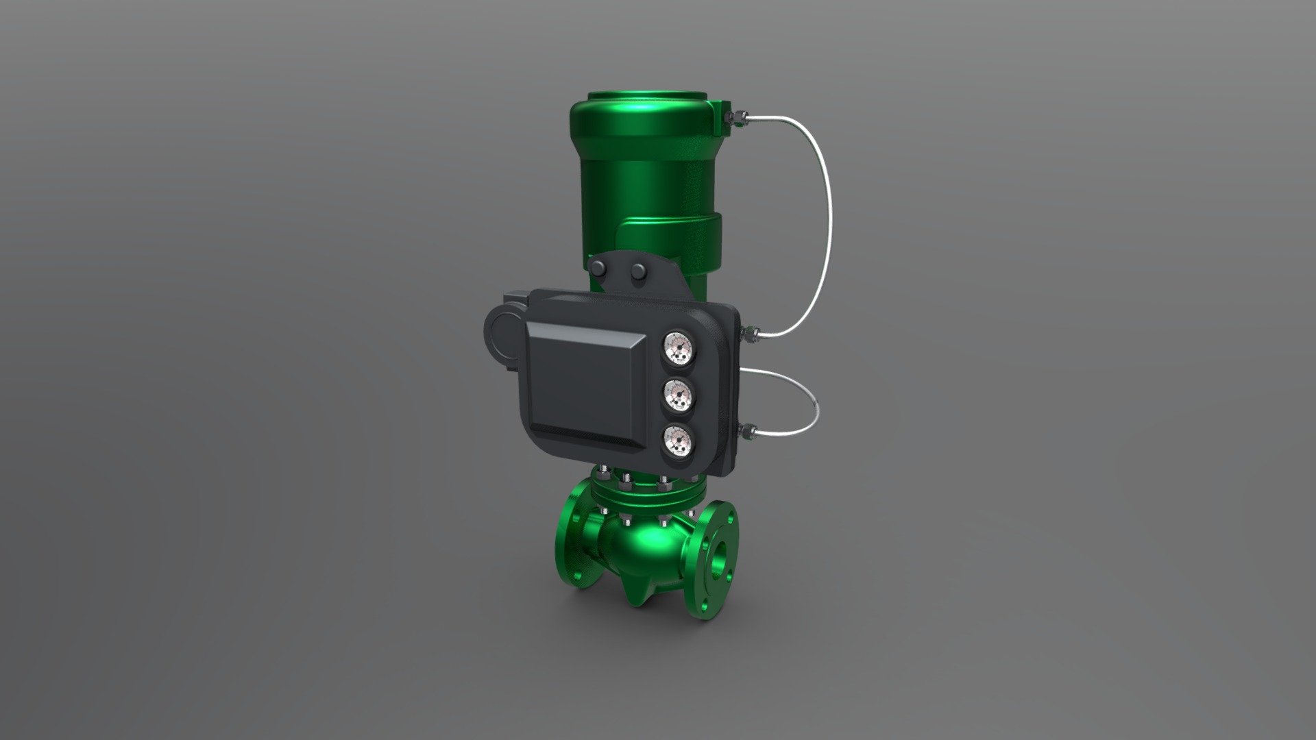 Pneumatic Actuate Piston Valve - 3D model by logisequence [009e367 ...