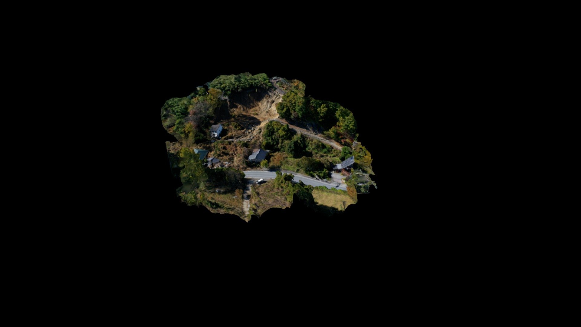 Disaster in Japan Landslide due to typhoon - 3D model by Okino ...