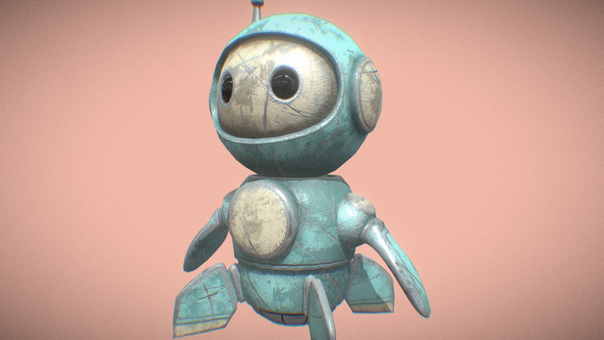 Robot Kitchen Assistant, Retrobot Mascot - Buy Royalty Free 3D model by ...