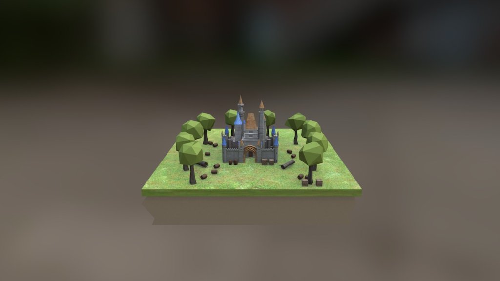 Castle Miniature - 3D model by knightofspear [00a5808] - Sketchfab
