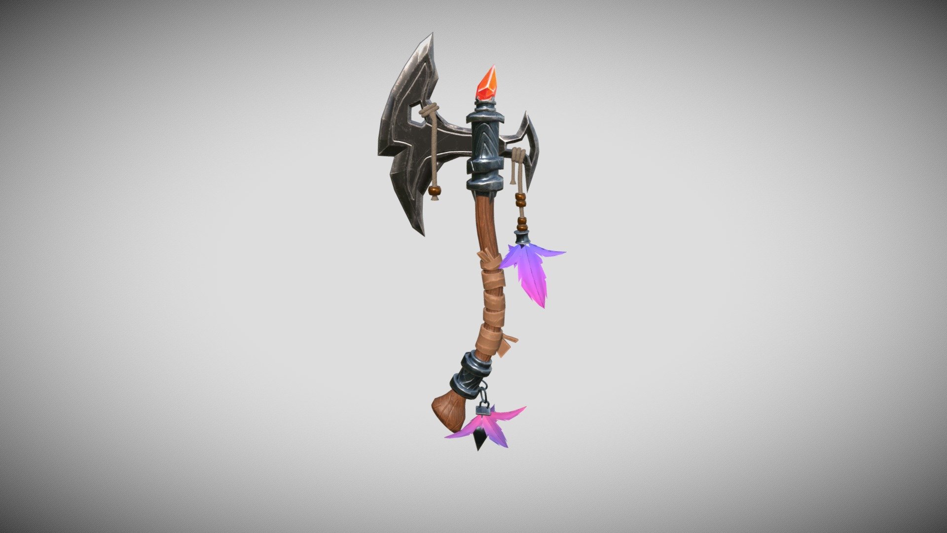 Stylished tribe axe - 3D model by Ragon_siva [00aadc4] - Sketchfab