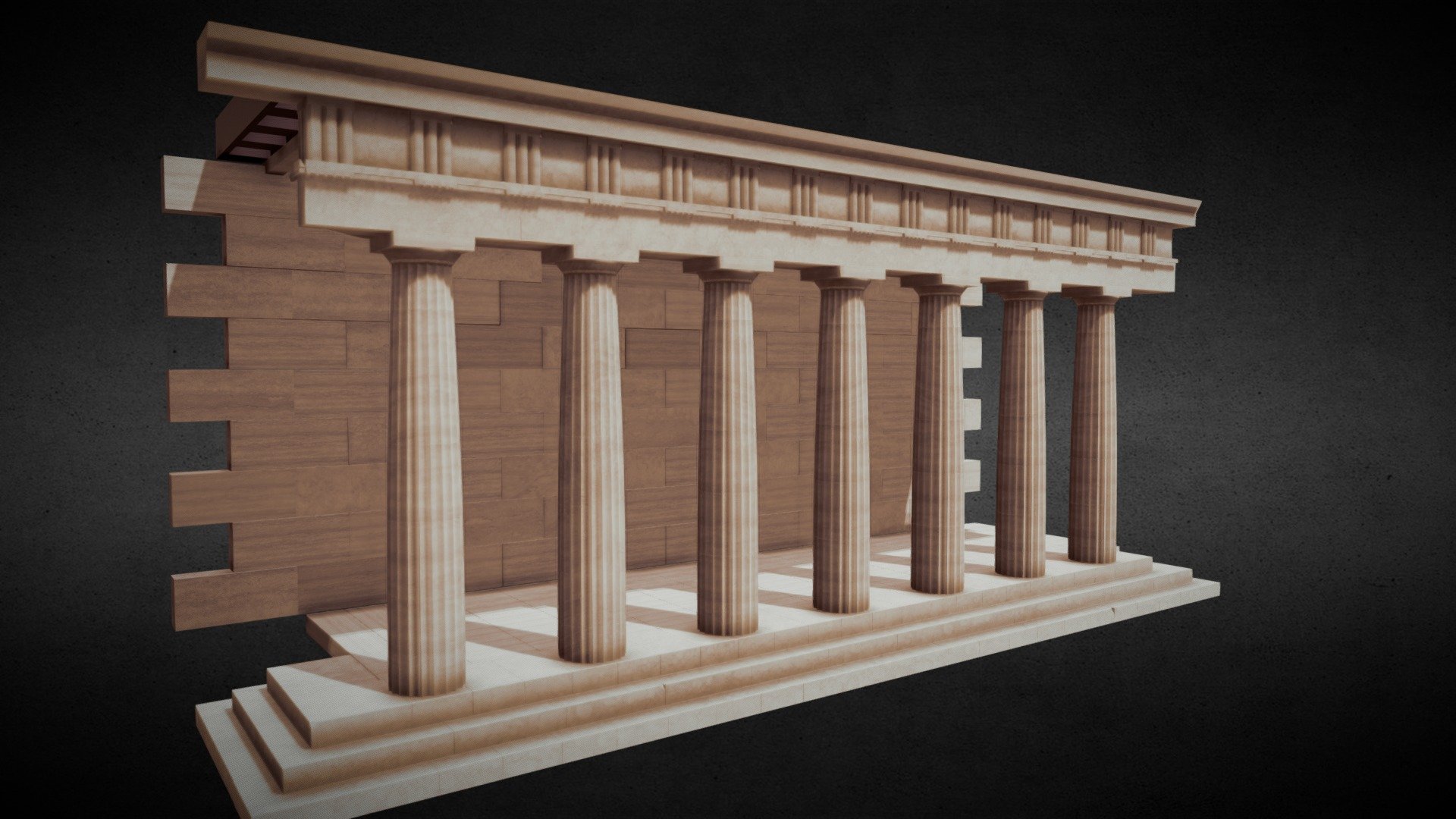 Parthenon Colonnade - 3D model by Yiannis K. (@yiannis) [00ab9c3] - Sketchfab