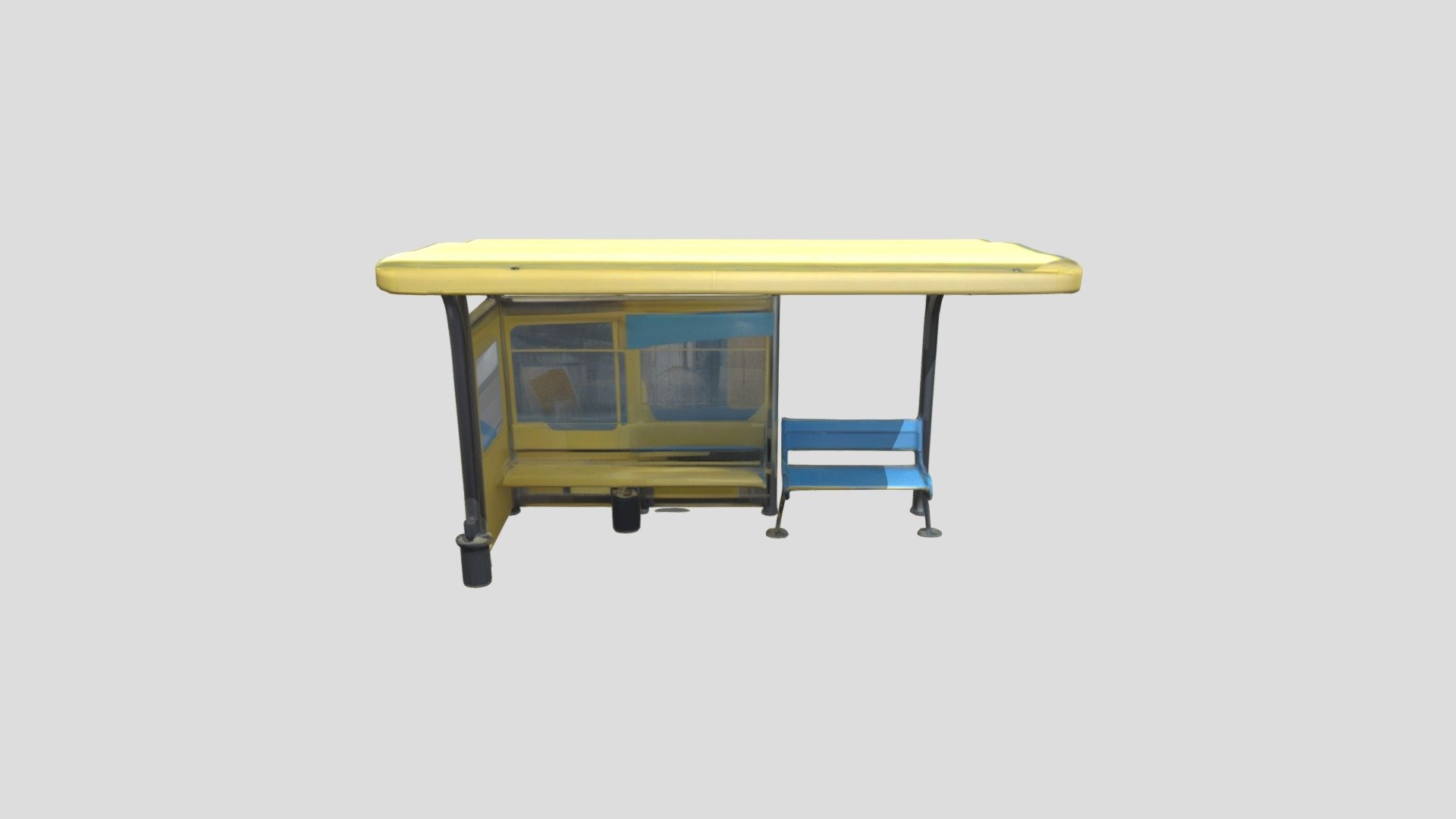 Bus Stop - Download Free 3D model by PolyGuru [00ad680] - Sketchfab