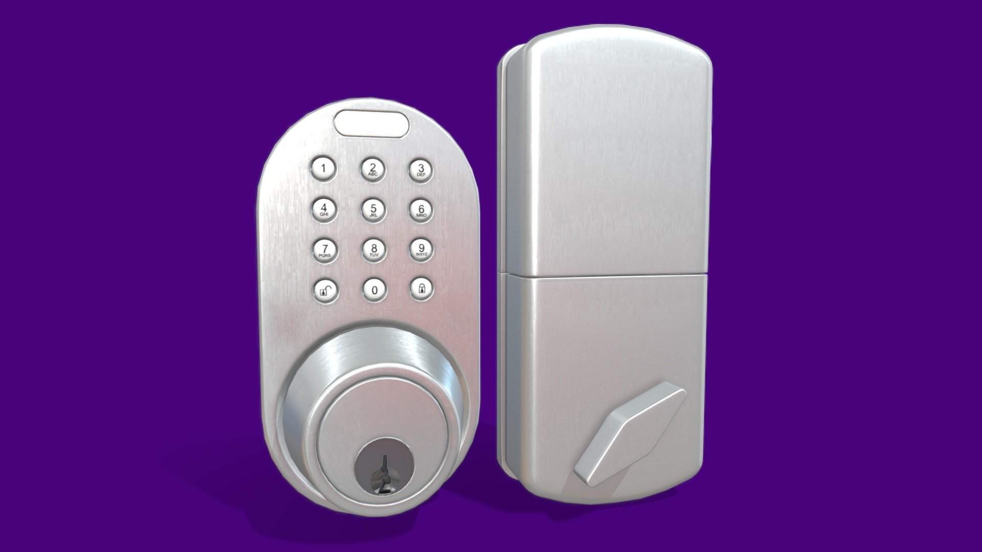 Round Digital Door Lock VR / AR / low-poly 3d - Buy Royalty Free 3D ...