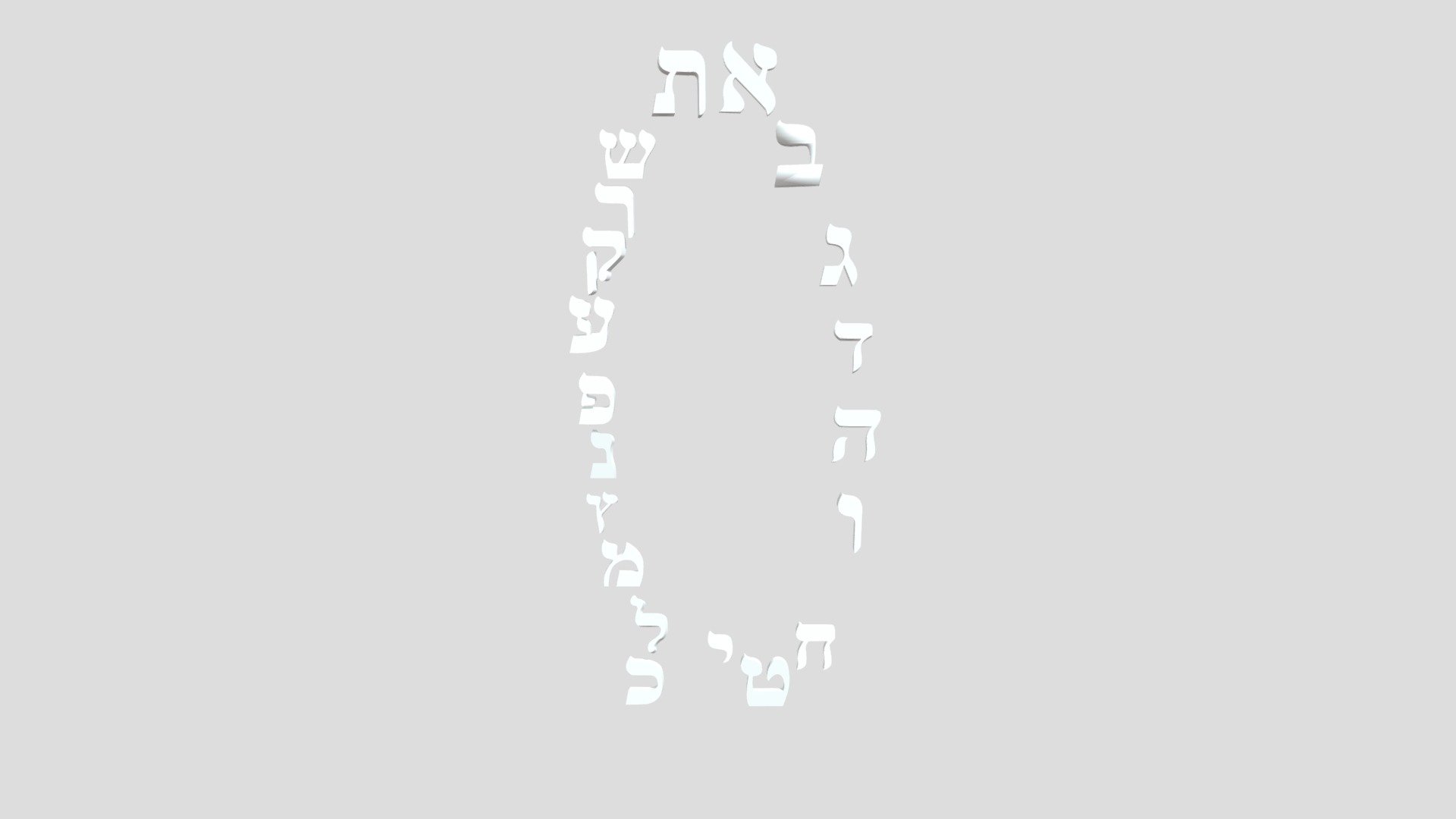 Hebrew Alphabet - 3D model by 21maxexpo [00aeb5b] - Sketchfab