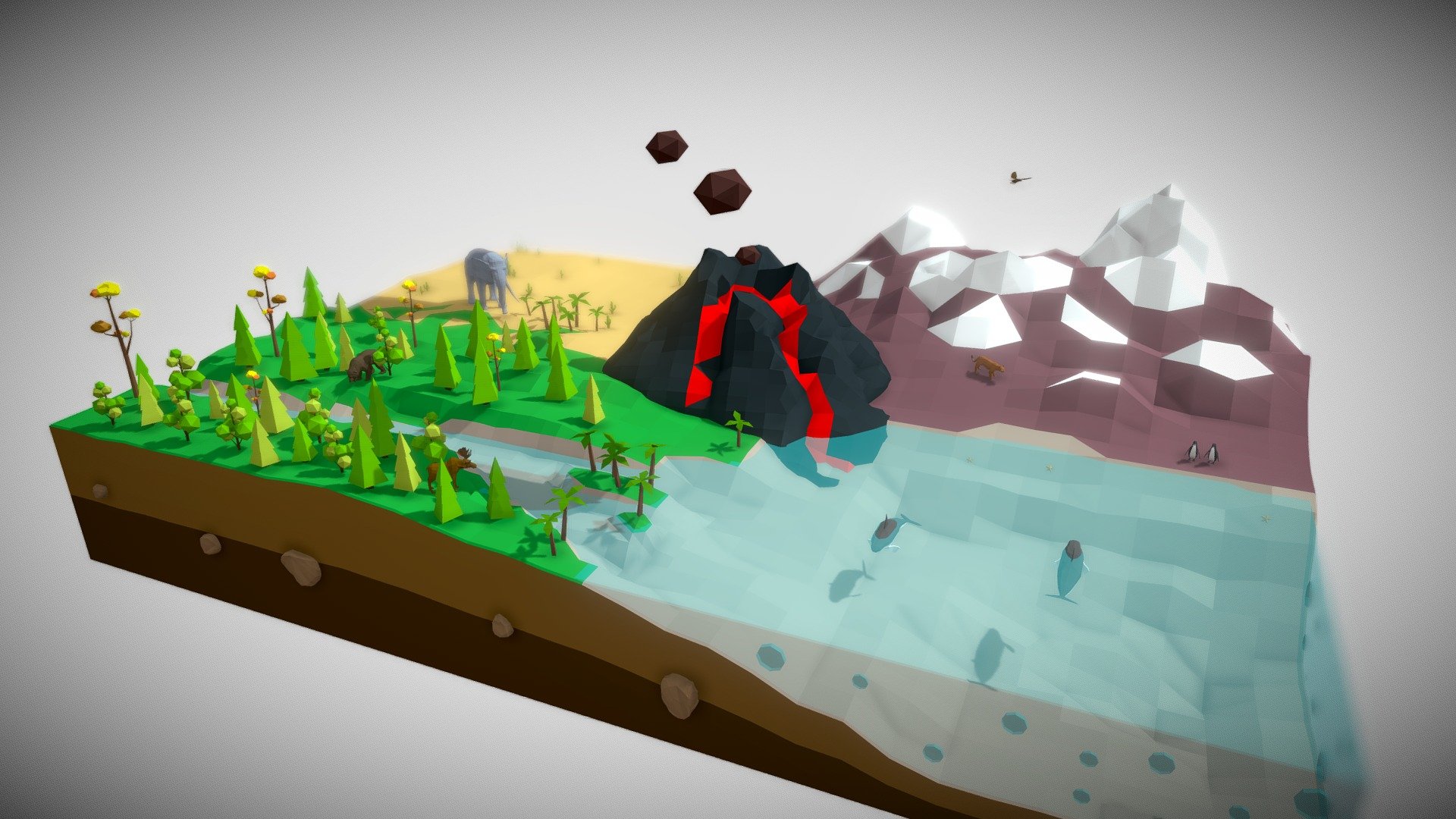 POLY World (4 nature zone) - 3D model by artocodes [00b14fe] - Sketchfab