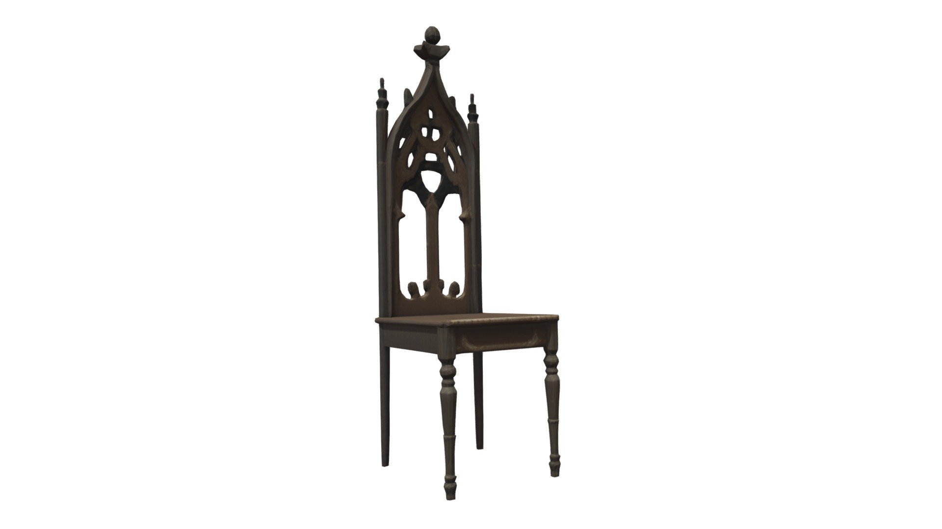 Gothic medieval chair - 3D model by agatekibbles214 [00b172e] - Sketchfab