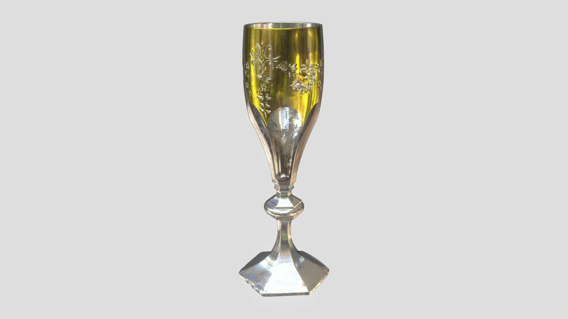 Yellow crystal glass - 3D model by Blueprint 3D Budapest (@blueprint ...