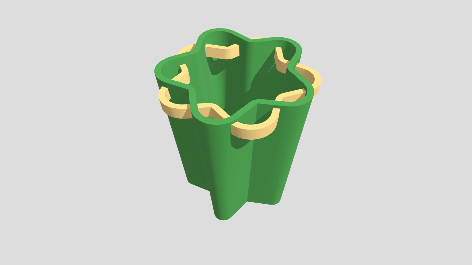 Starshape Flower Vase - 3D model by Adri.Afrin [00b6491] - Sketchfab