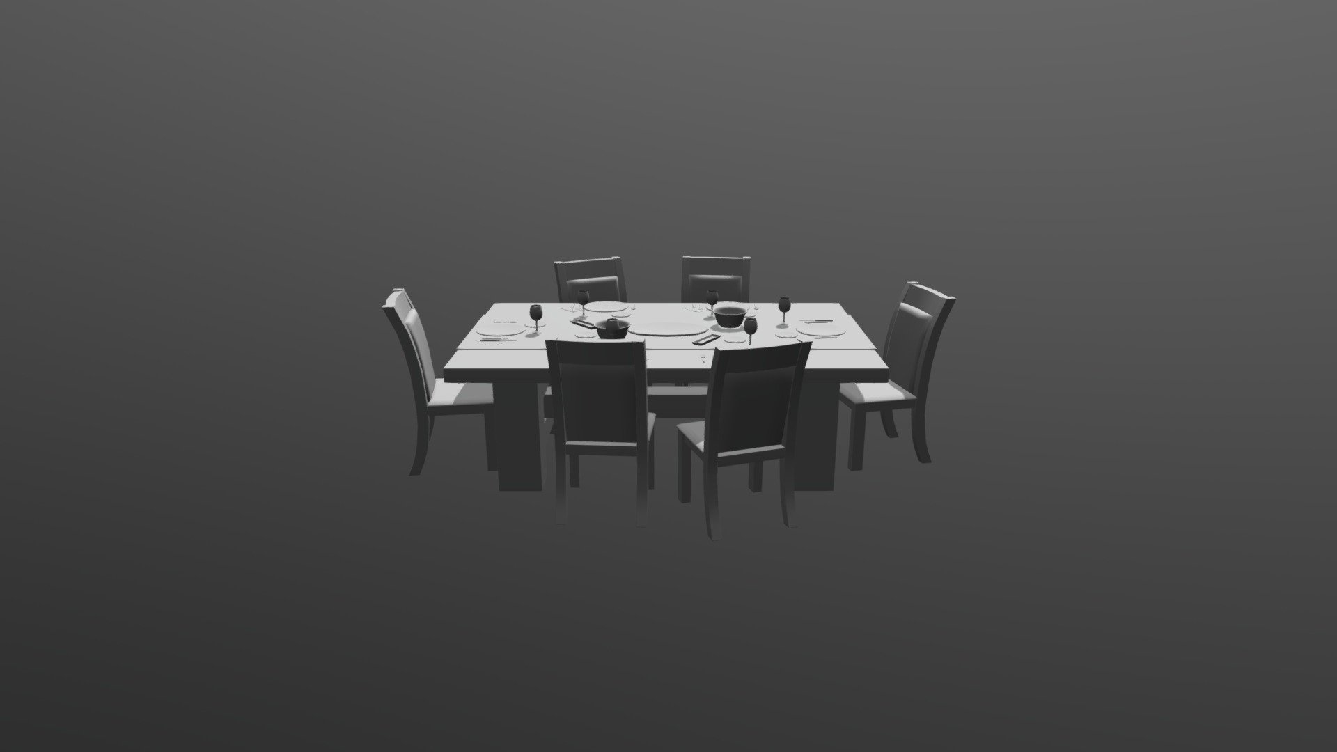 Dining Set - 3D model by Hipocritical [00ba86e] - Sketchfab
