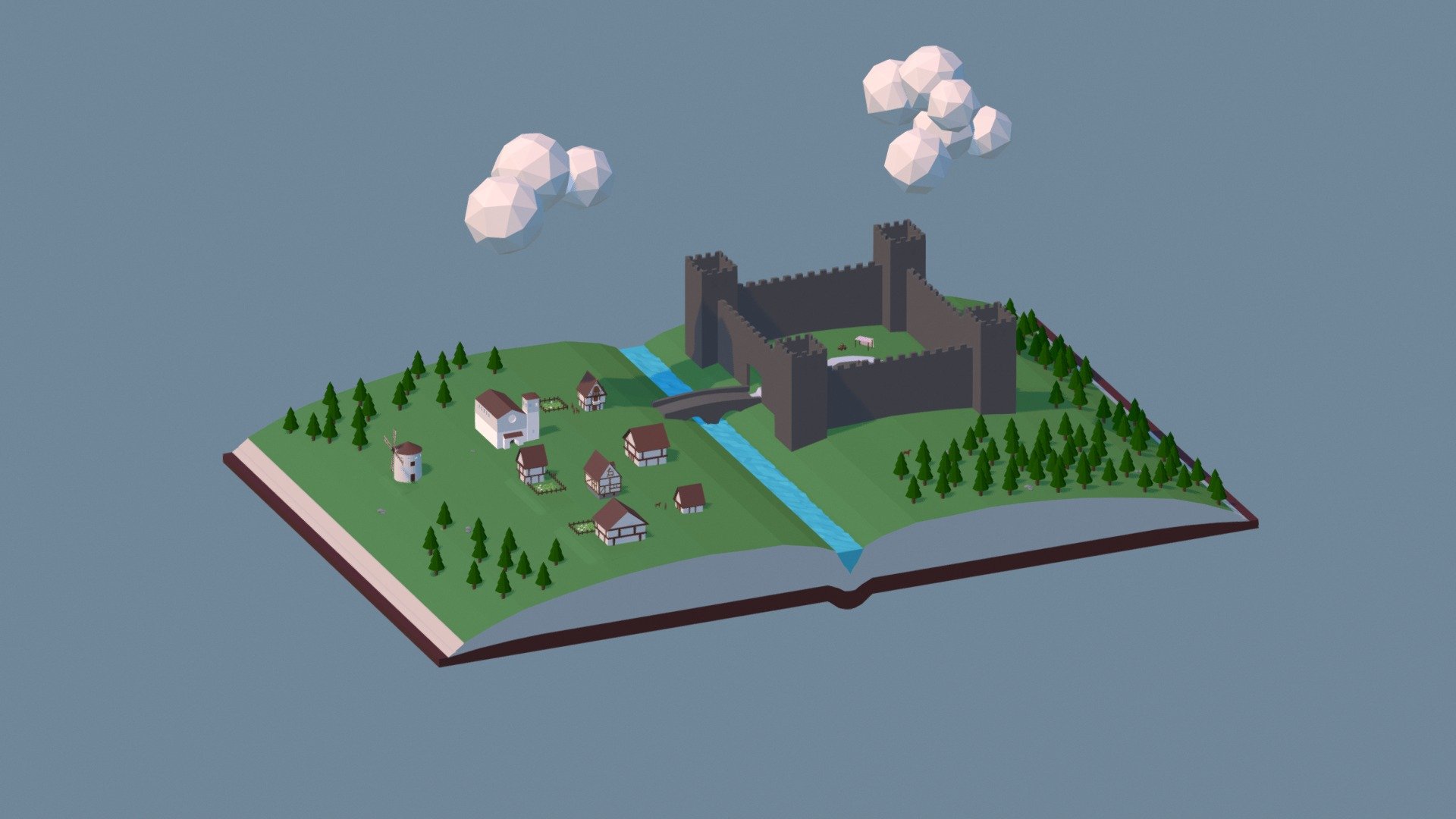 Medieval Low Poly - 3D model by frida.pablo [00bb176] - Sketchfab