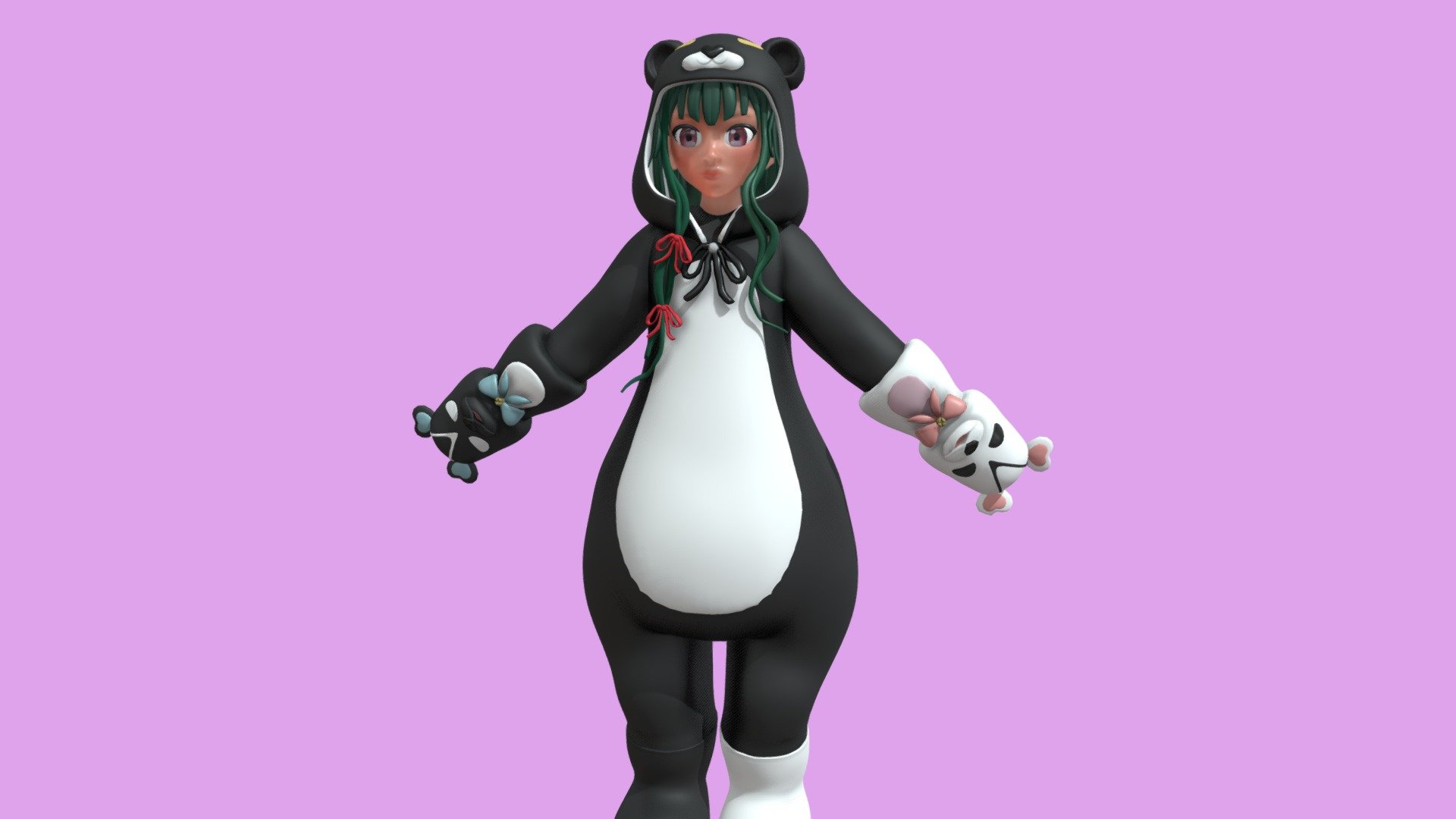 Kuma Kuma Kuma Bear anime - 3D model by Anna Frolova (@Frolyavka ...