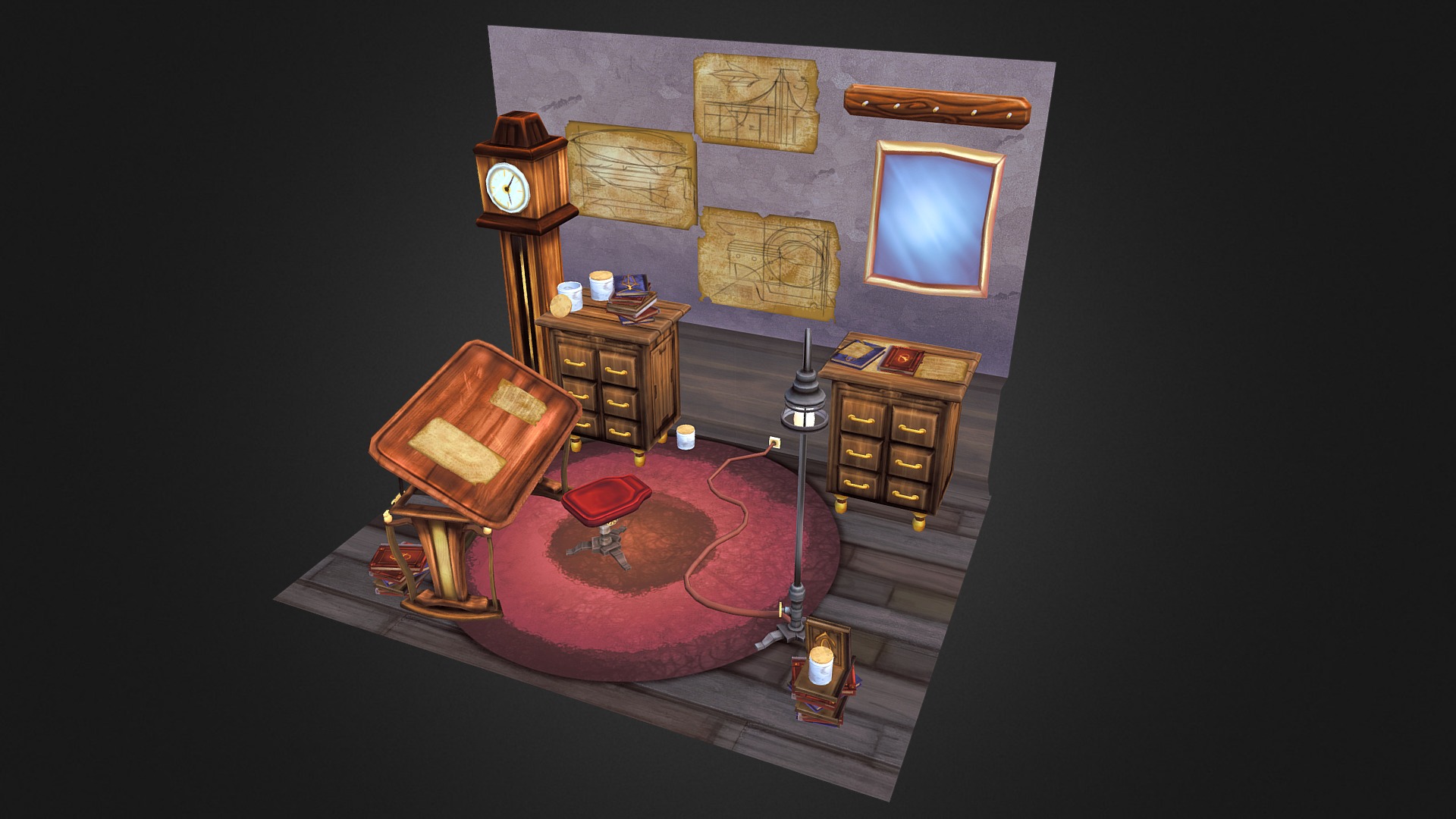 Researcher Room - 3D model by avuong [00c2b34] - Sketchfab