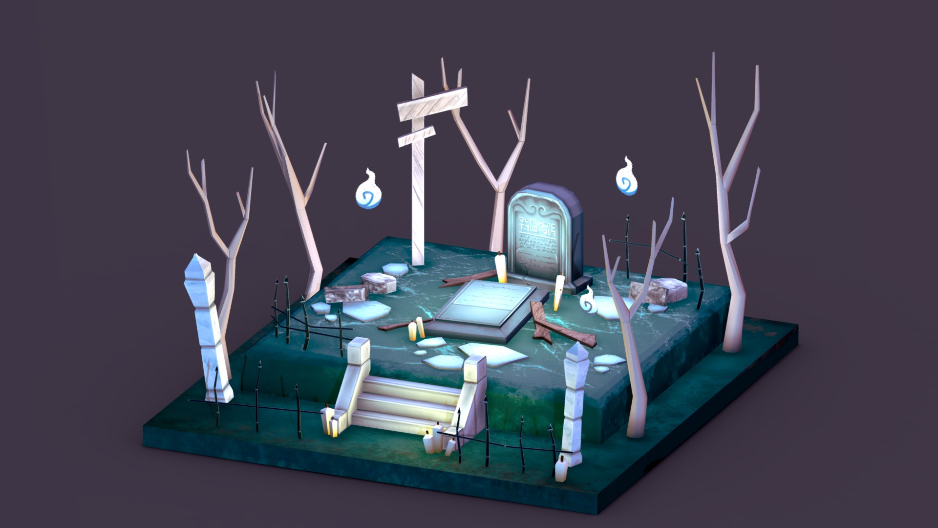 Cemetery - 3D model by nina0727 (@n0918876330) [00c31ee] - Sketchfab