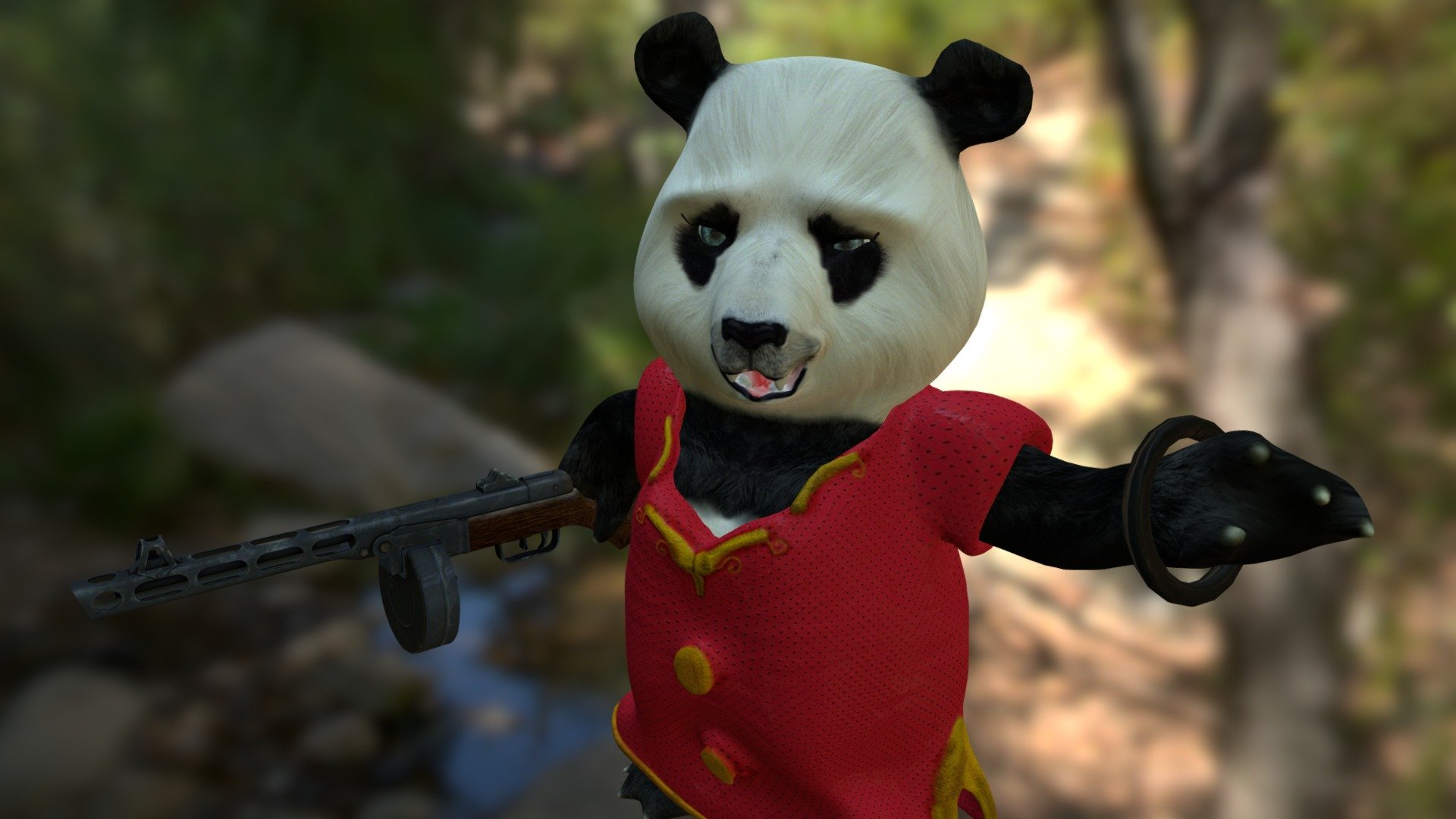 Pandora a panda - 3D model by Vitorqc [00c4869] - Sketchfab