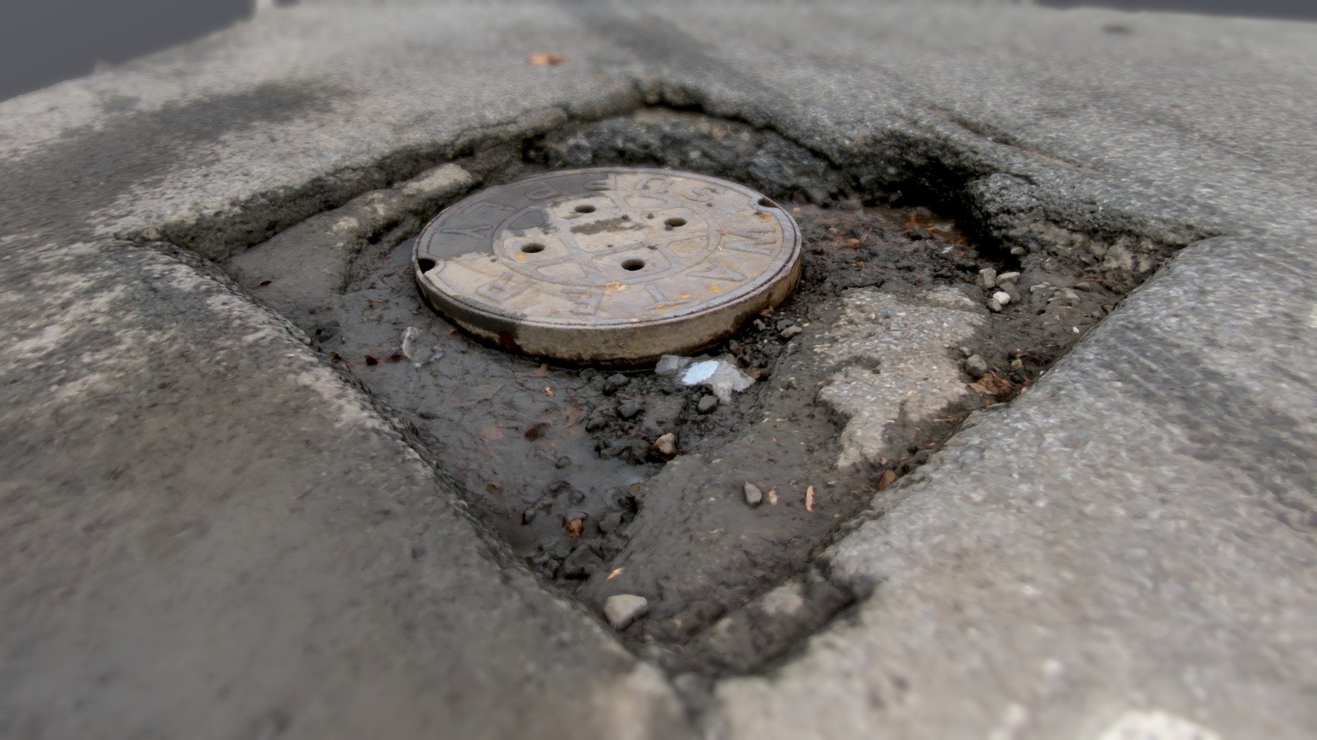 Pothole with Manhole Cover - Download Free 3D model by Chris Mcardle ...