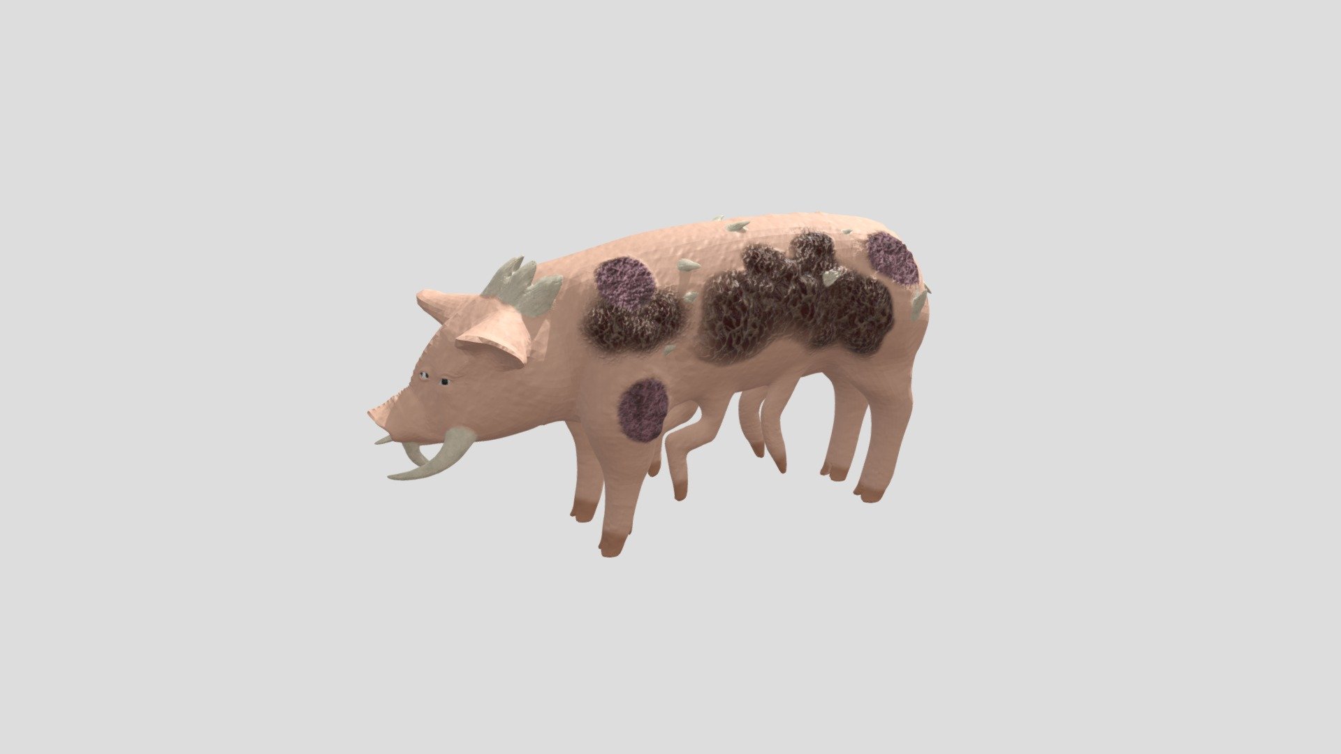 mutated pig model - 3D model by Tristan Carslake-Eade (@vector100 ...