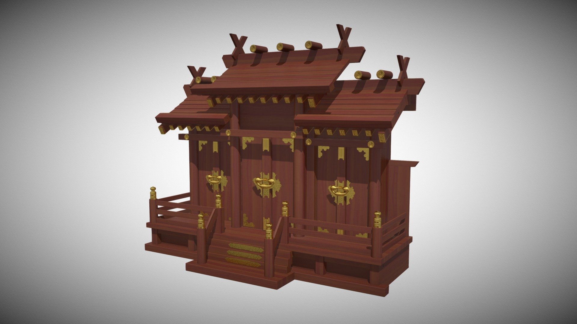 Japanese Shrine Miniature - 3D model by Black Or Grey (@itsblackorgrey ...