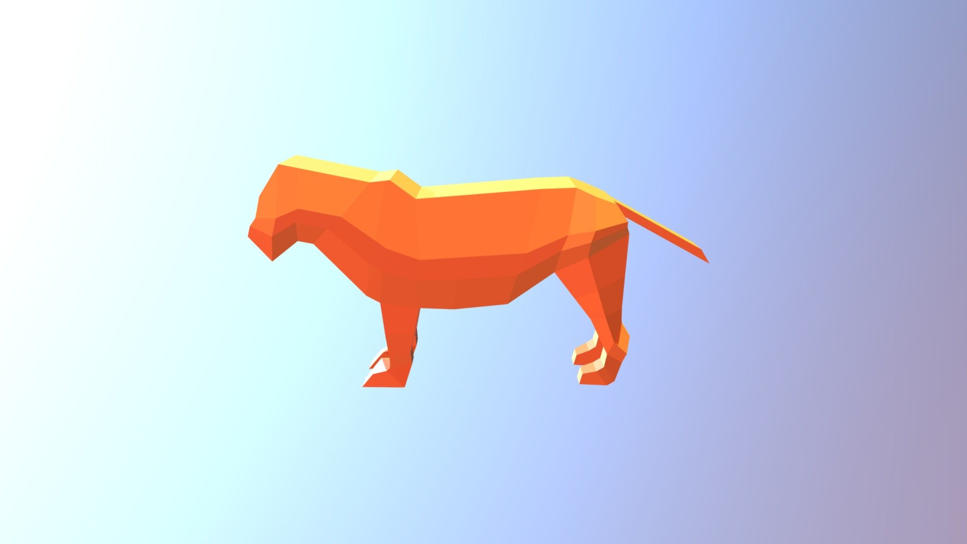 Tiger Low Poly - 3D model by BB17 [00d3616] - Sketchfab