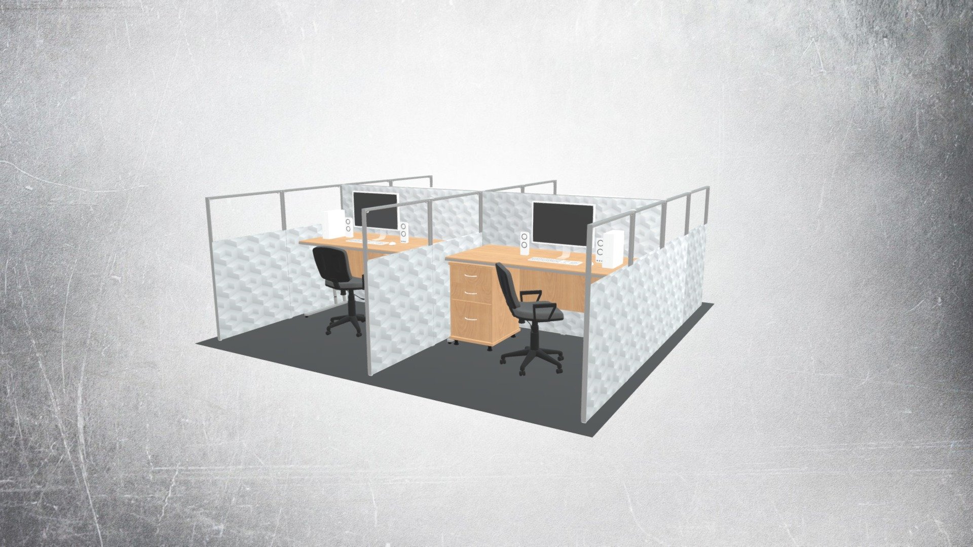 QSEG Cubicle - Quad - Print+TPU - Download Free 3D model by exhibitbook ...