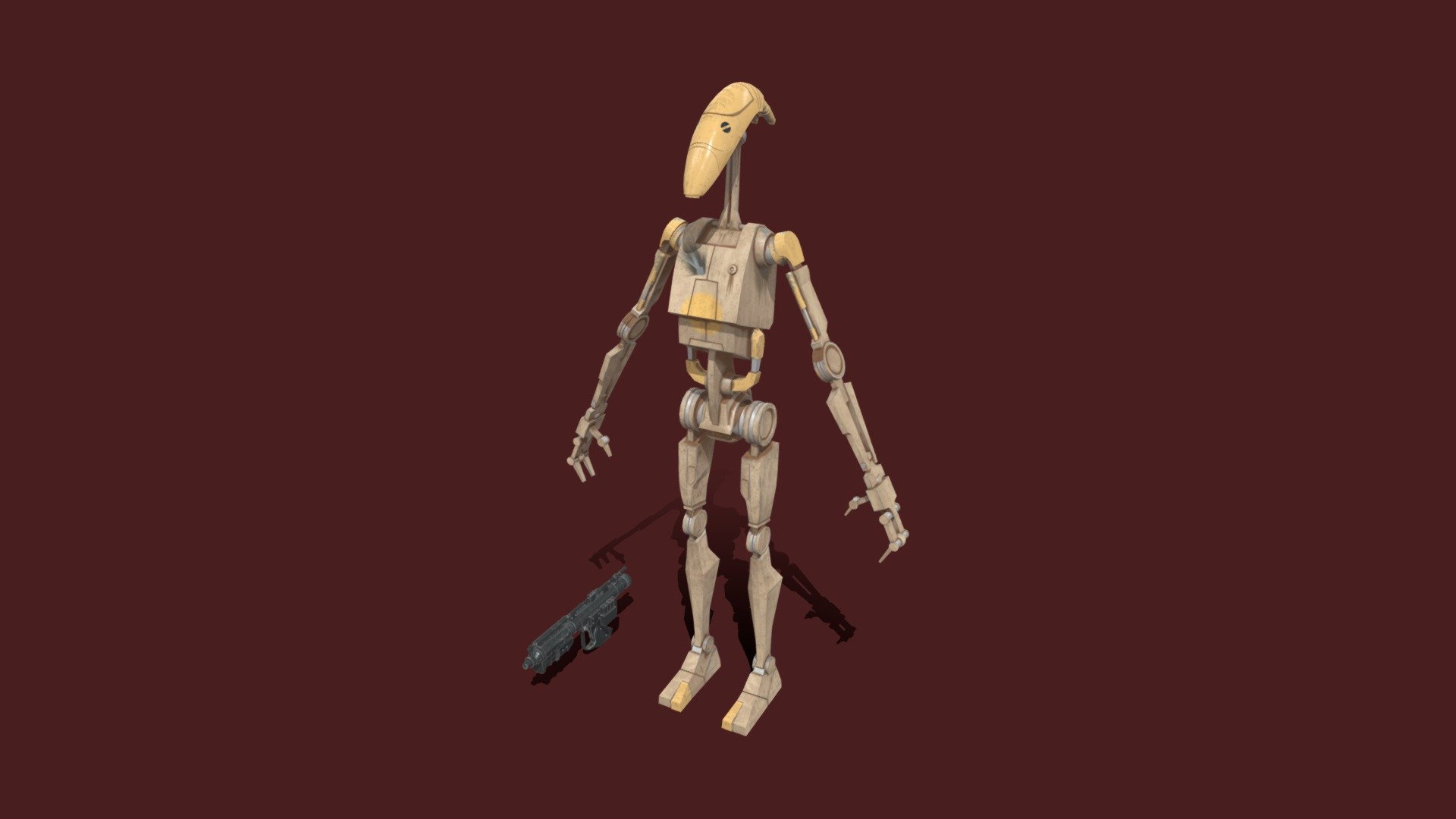Battle Droid A-pose - Download Free 3D model by SantyFrow [00d5ae1 ...