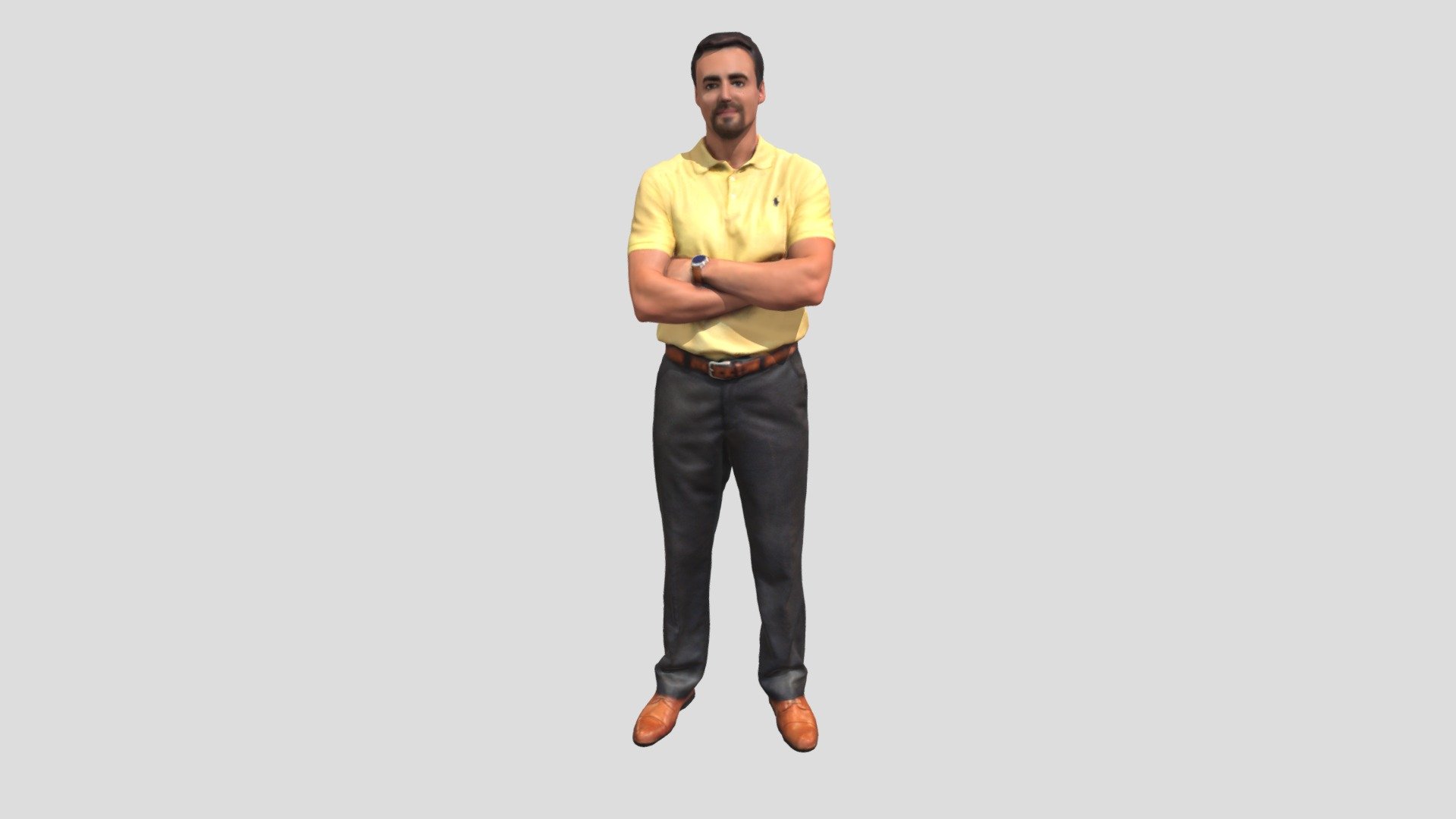Man in yellow polo - 3D model by thatguy3003 [00d7cc9] - Sketchfab