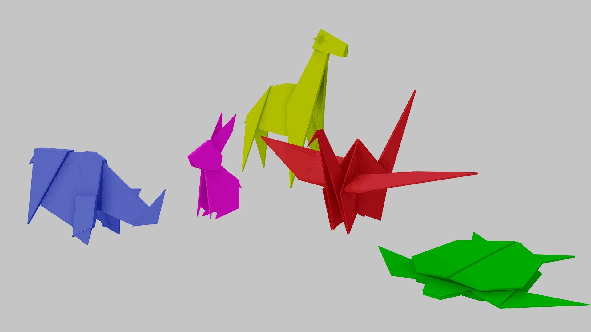 Origami Set - 3D model by kenzeebyrne [00d963d] - Sketchfab