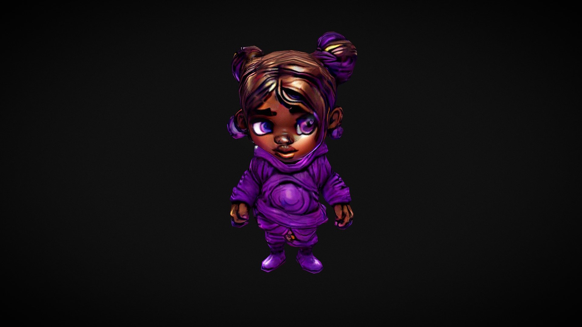 "Whimsical Characters: A Vibrant Blend of Purple - Download Free 3D ...
