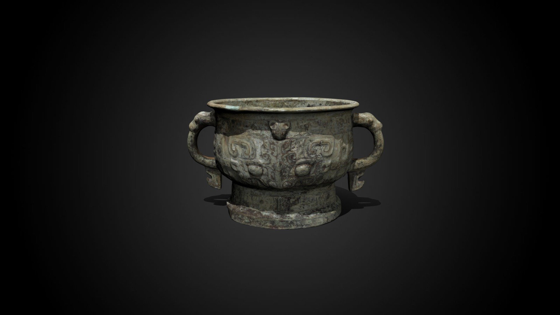 Bronze gui food vessel, 11th-10th C BCE - Download Free 3D model by ...