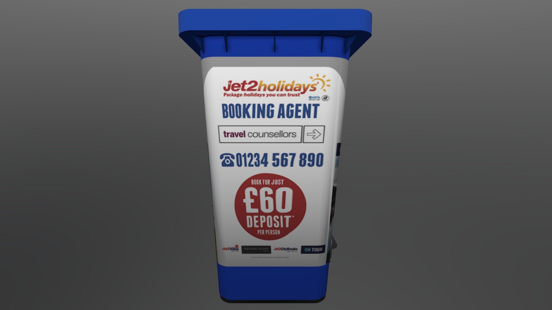 Jet2holidaysandTravelCounsellorslwheeliebinvisua - 3D model by PRO3D ...