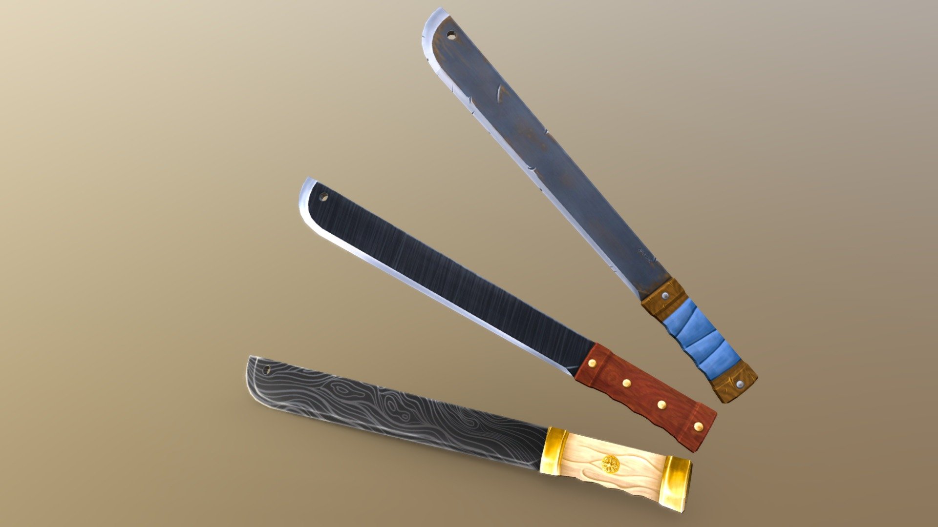 Stylized machete for mobile game - 3D model by bobos alexandr (@vmbob ...