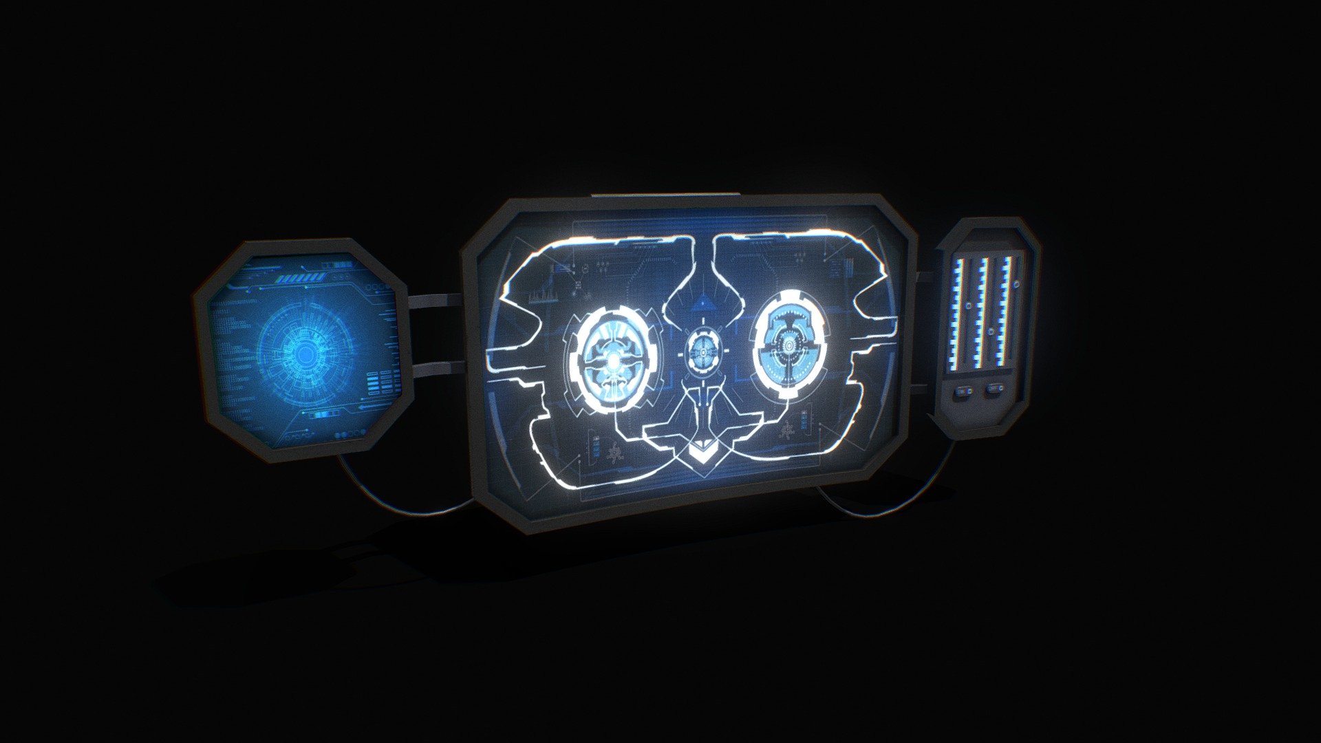 Sci-Fi Control Panel (Low Poly) - 3D model by Prem Mane (@premane ...