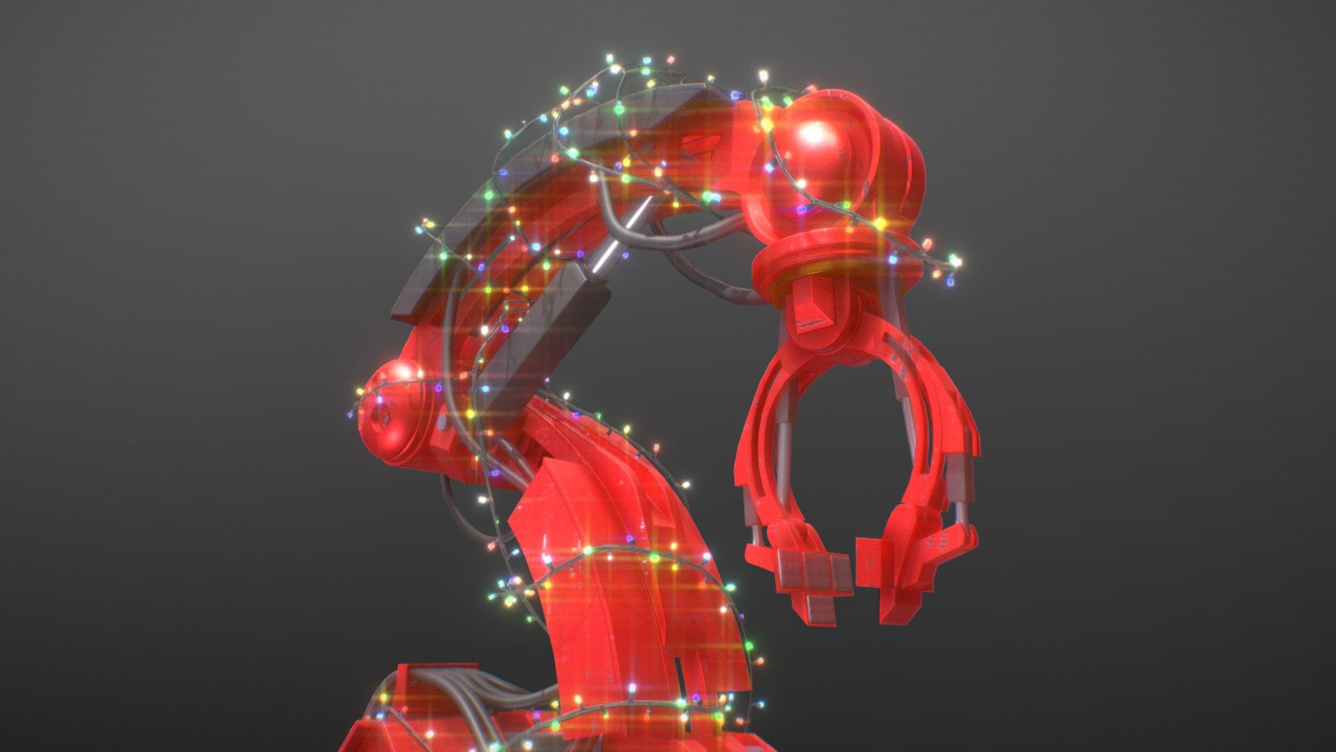 Industrial Robot Arm (Christmas Version) - Buy Royalty Free 3D model by ...