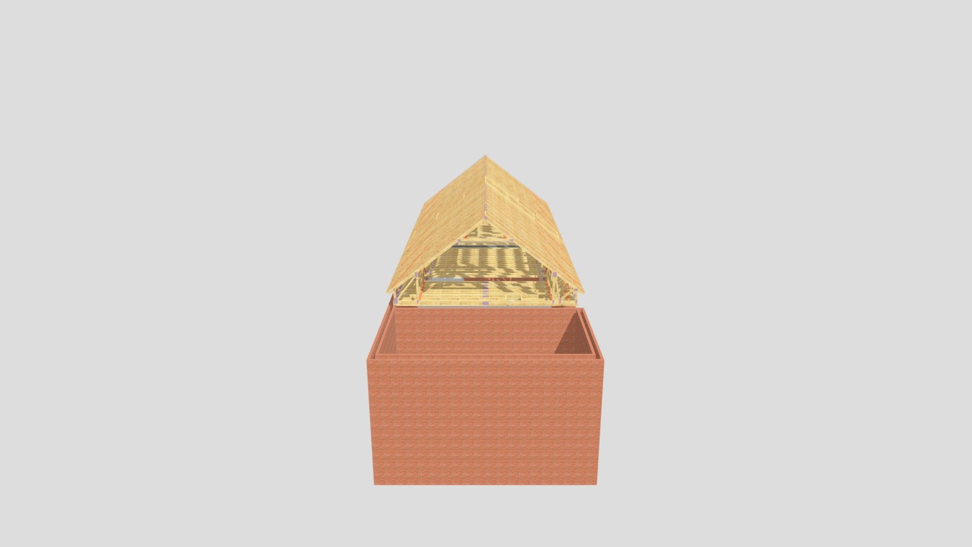 Attic roof with Bottom Chord removed - Download Free 3D model by b ...