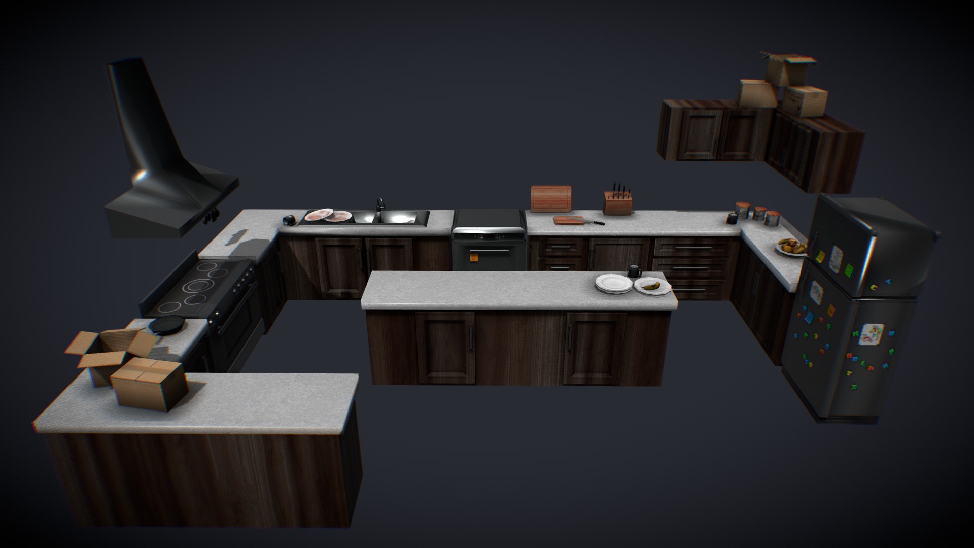 Kitchen_CSN - 3D model by Jessykat [00ecd7a] - Sketchfab