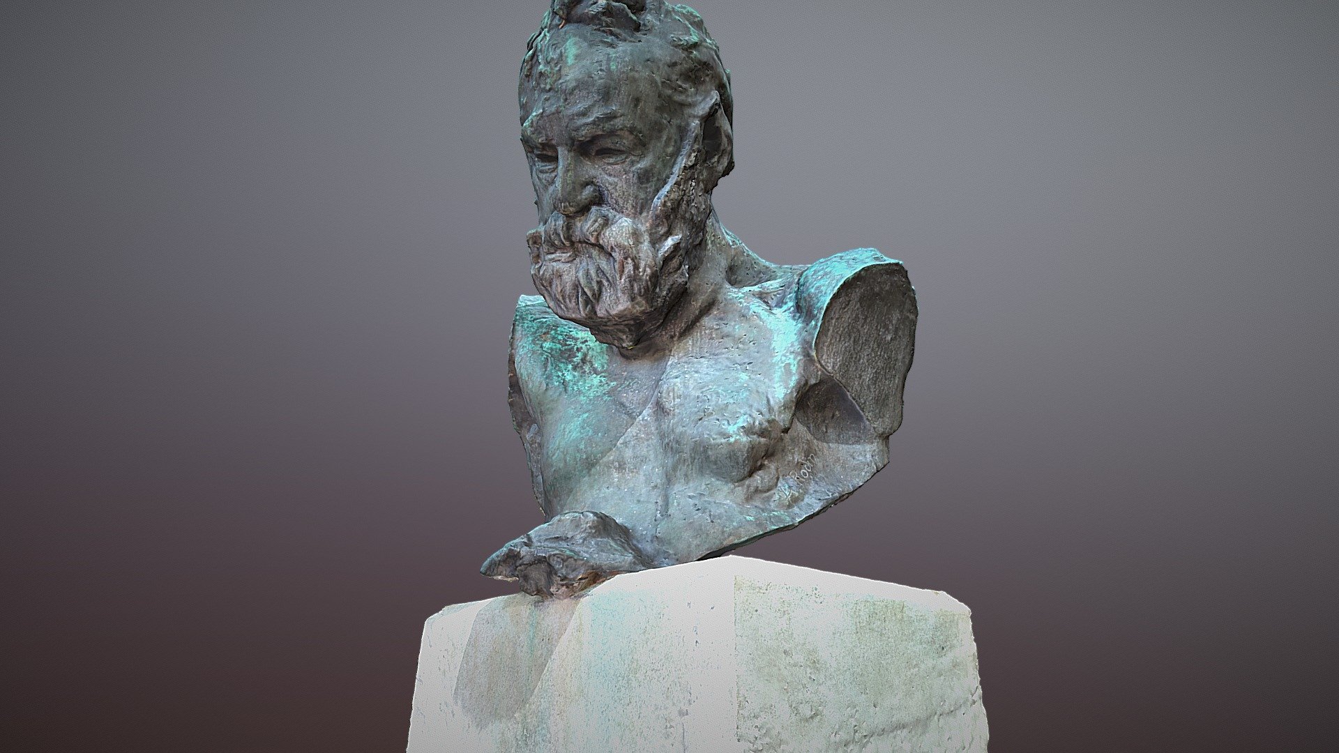 Sculpture Victor Hugo by Auguste Rodin - Buy Royalty Free 3D model by ...