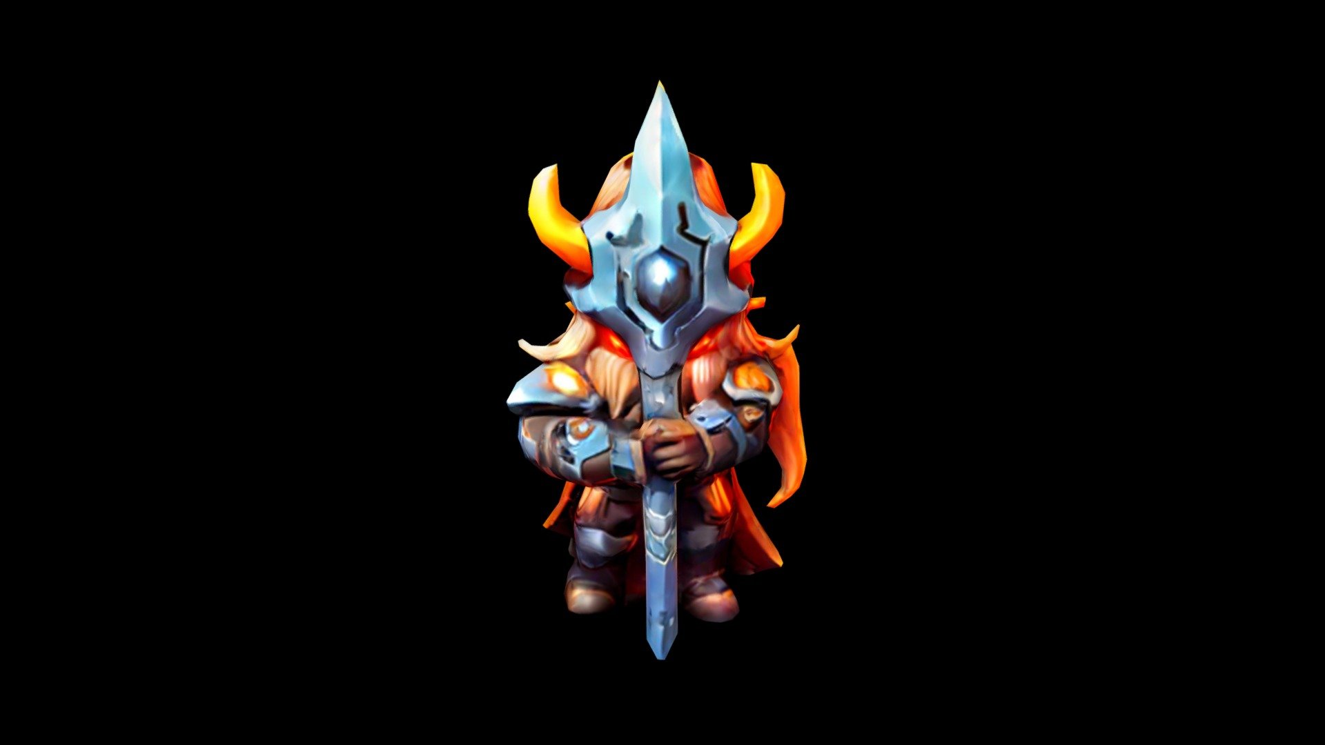 Battle-charged warrior ready to defend - Download Free 3D model by ...