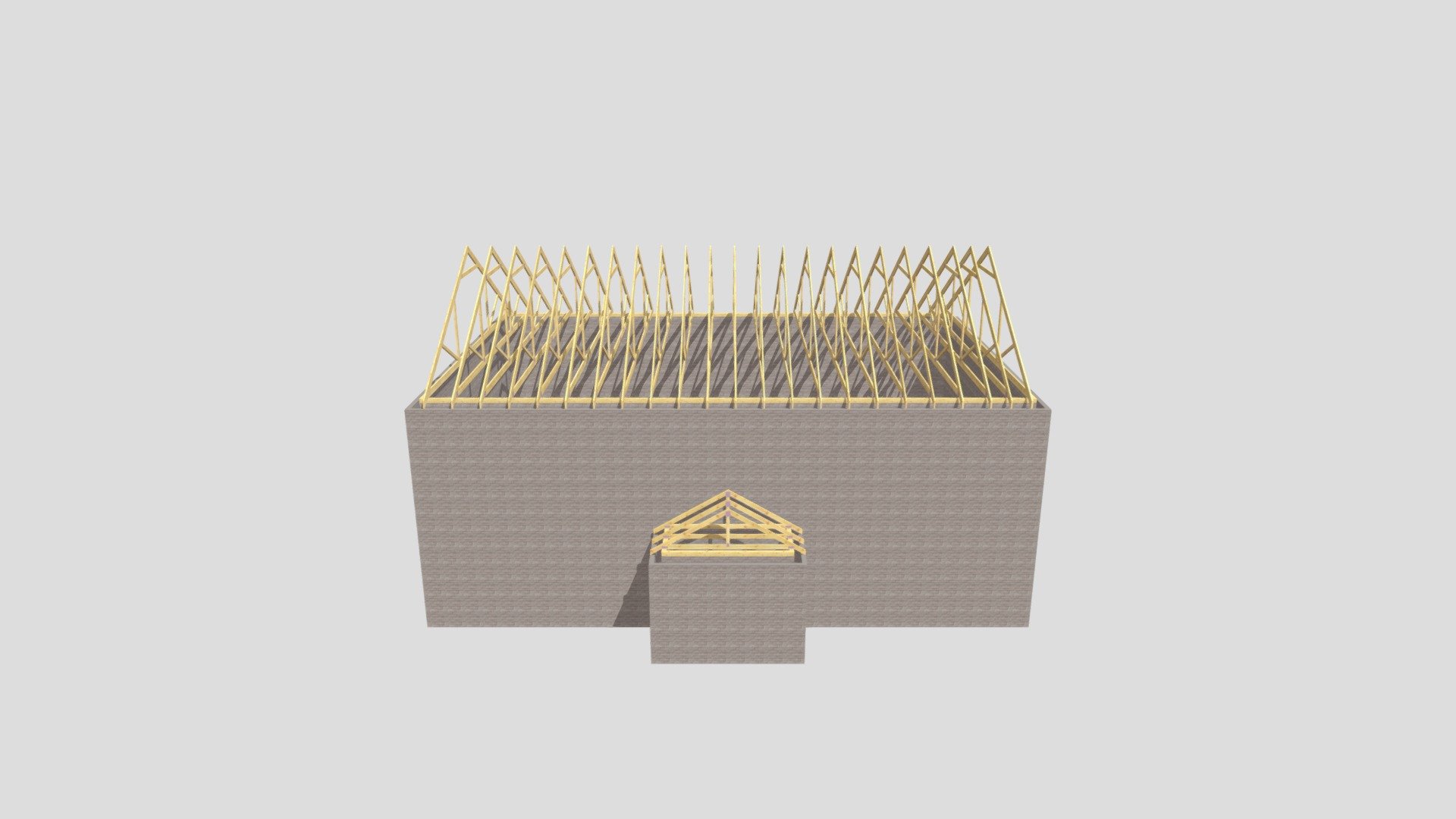 O' Reilly House Storage Truss Roof - Download Free 3D model by Dermf ...