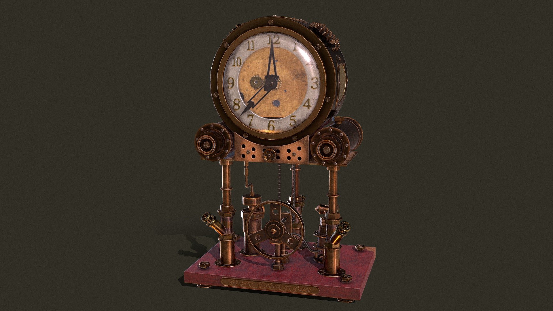 Steam chronometer - Download Free 3D model by kajakay [00f6c41] - Sketchfab