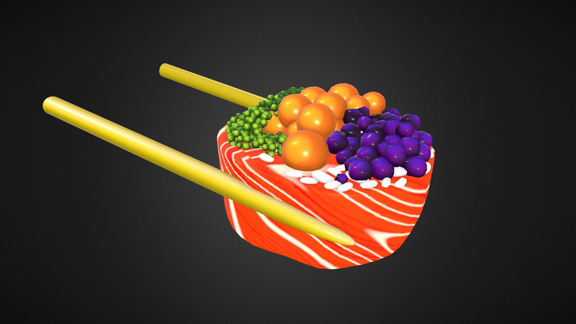 Stylized Sushi Roll - 3D model by Aaron Vantrees (@NinjaStreak456 ...