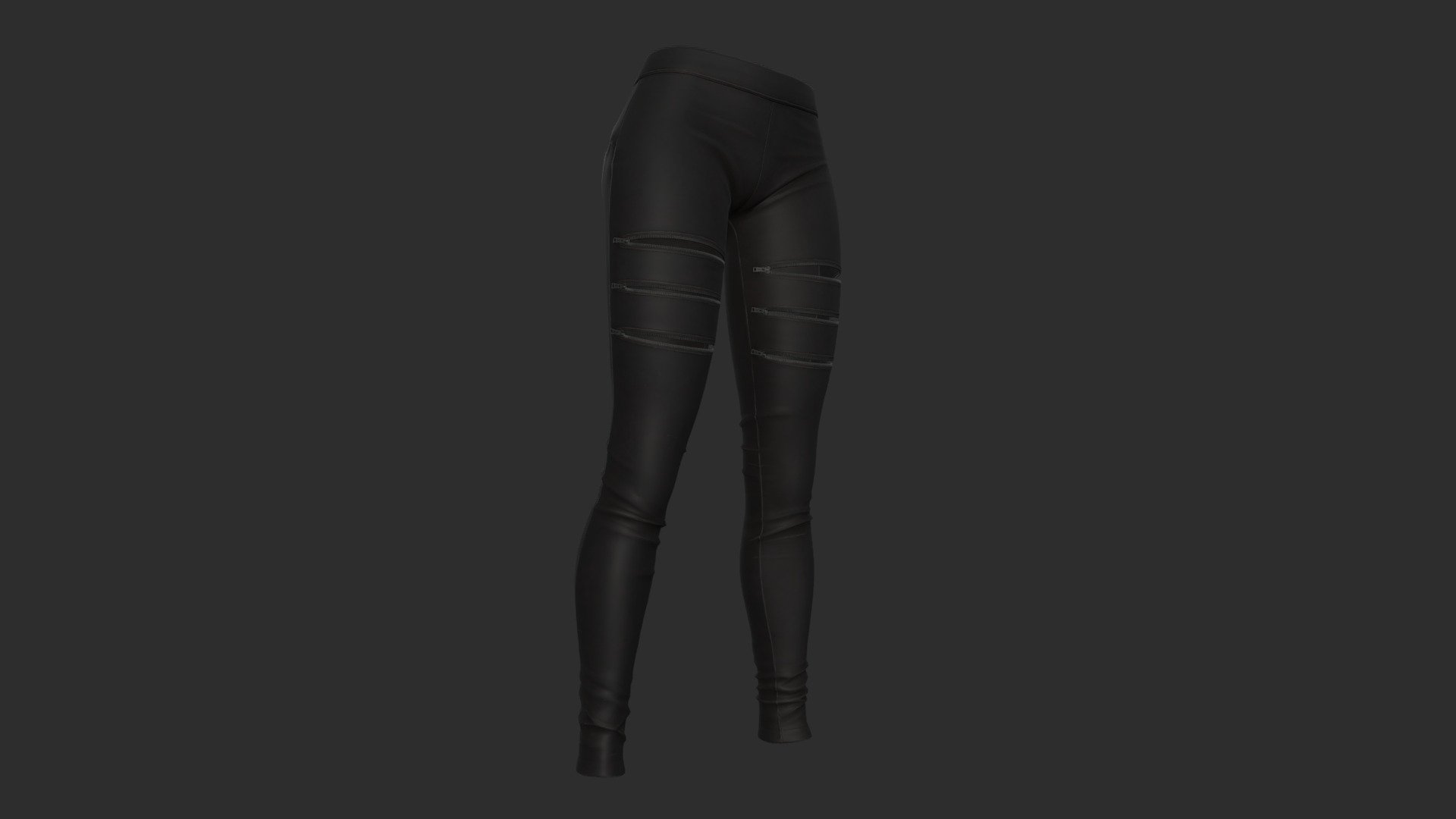 Leather Pants With Zippers - Download Free 3D model by DaaGHrii ...