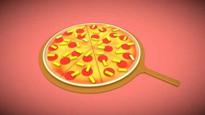 Pizza-low-poly 3D models - Sketchfab