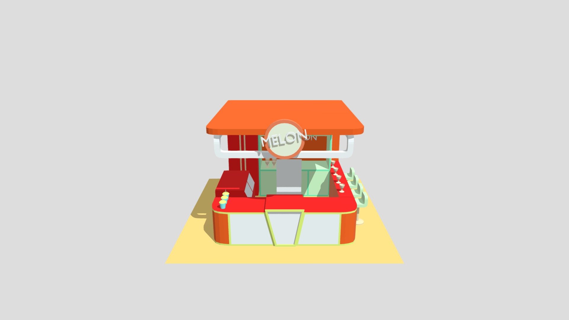 Junaidi Abdilla Desain Booth Melon - 3D model by abdil.fj [010182f ...