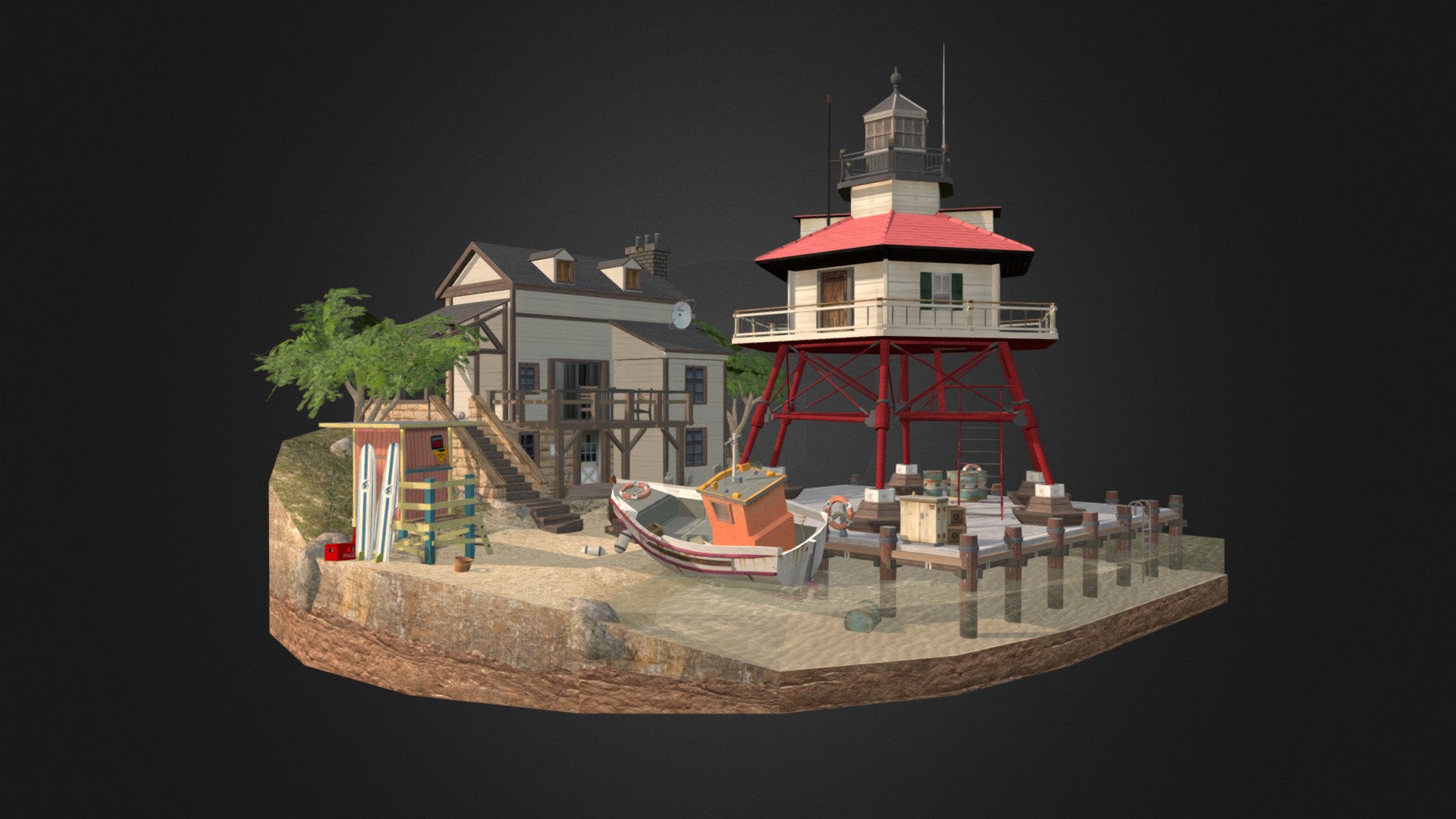 Lighthouse Bay - 3D model by Peter_Elias [0105cef] - Sketchfab