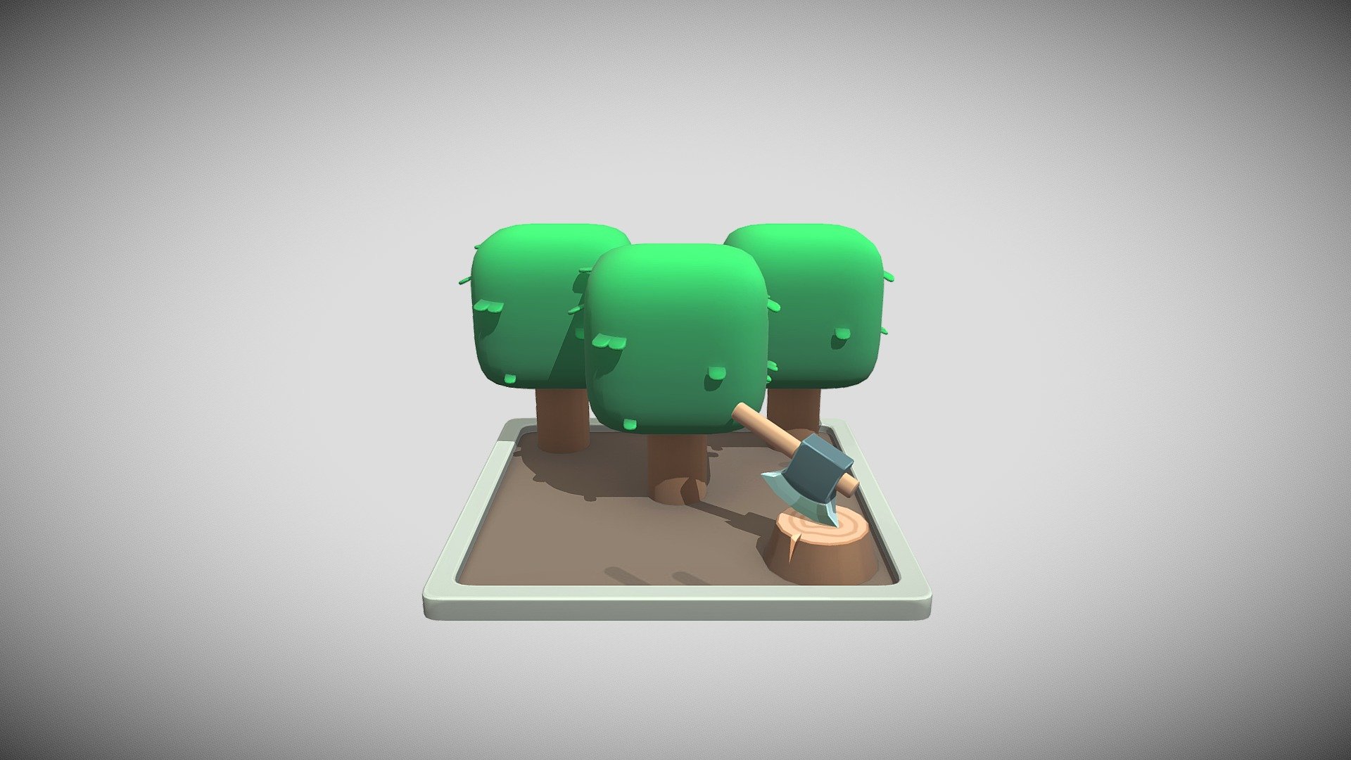 3D Hand Paint Tree - 3D model by JJo_3D [01074d3] - Sketchfab
