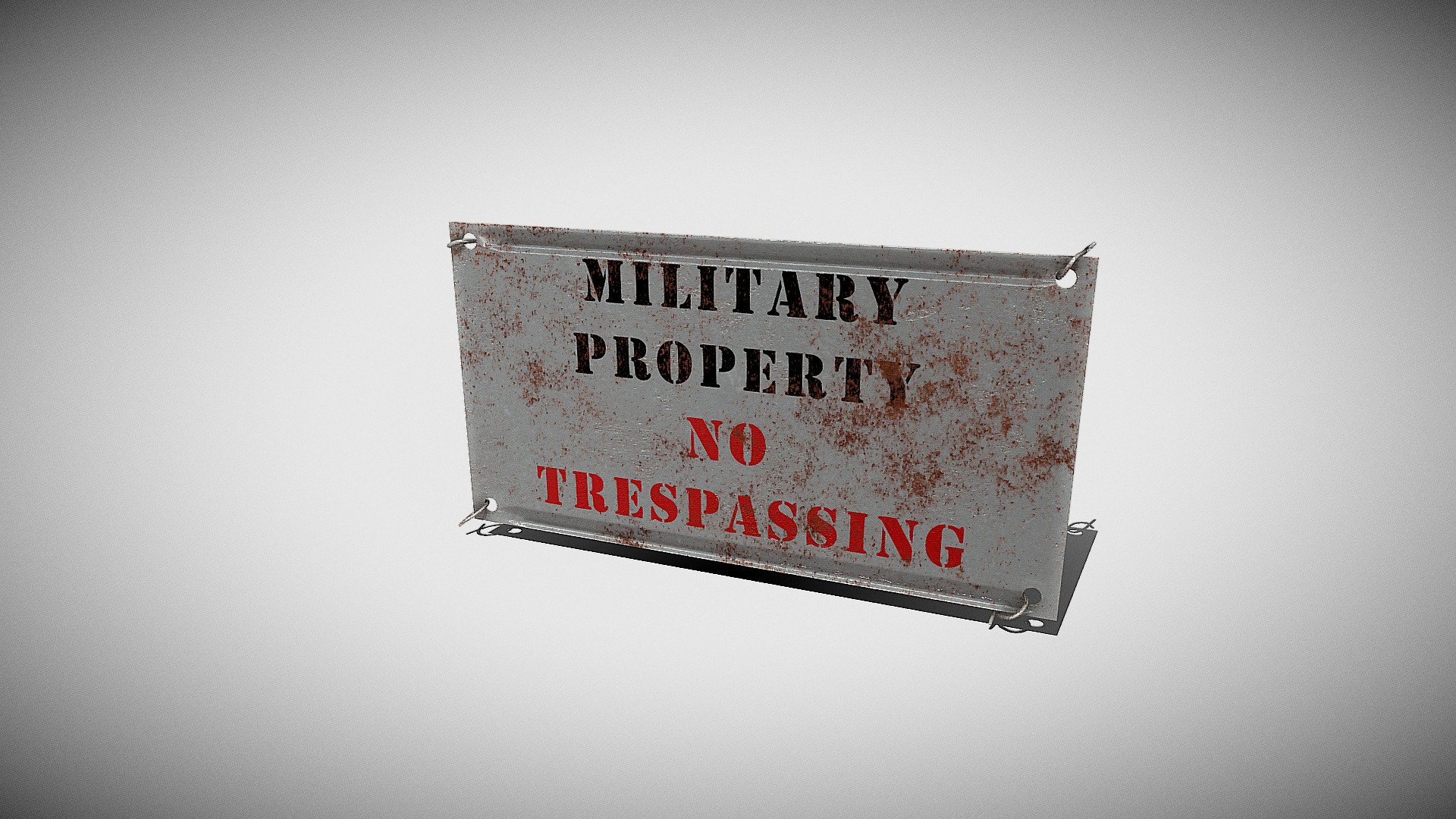 WARNING SIGN - 3D model by gregorymora [010ced8] - Sketchfab