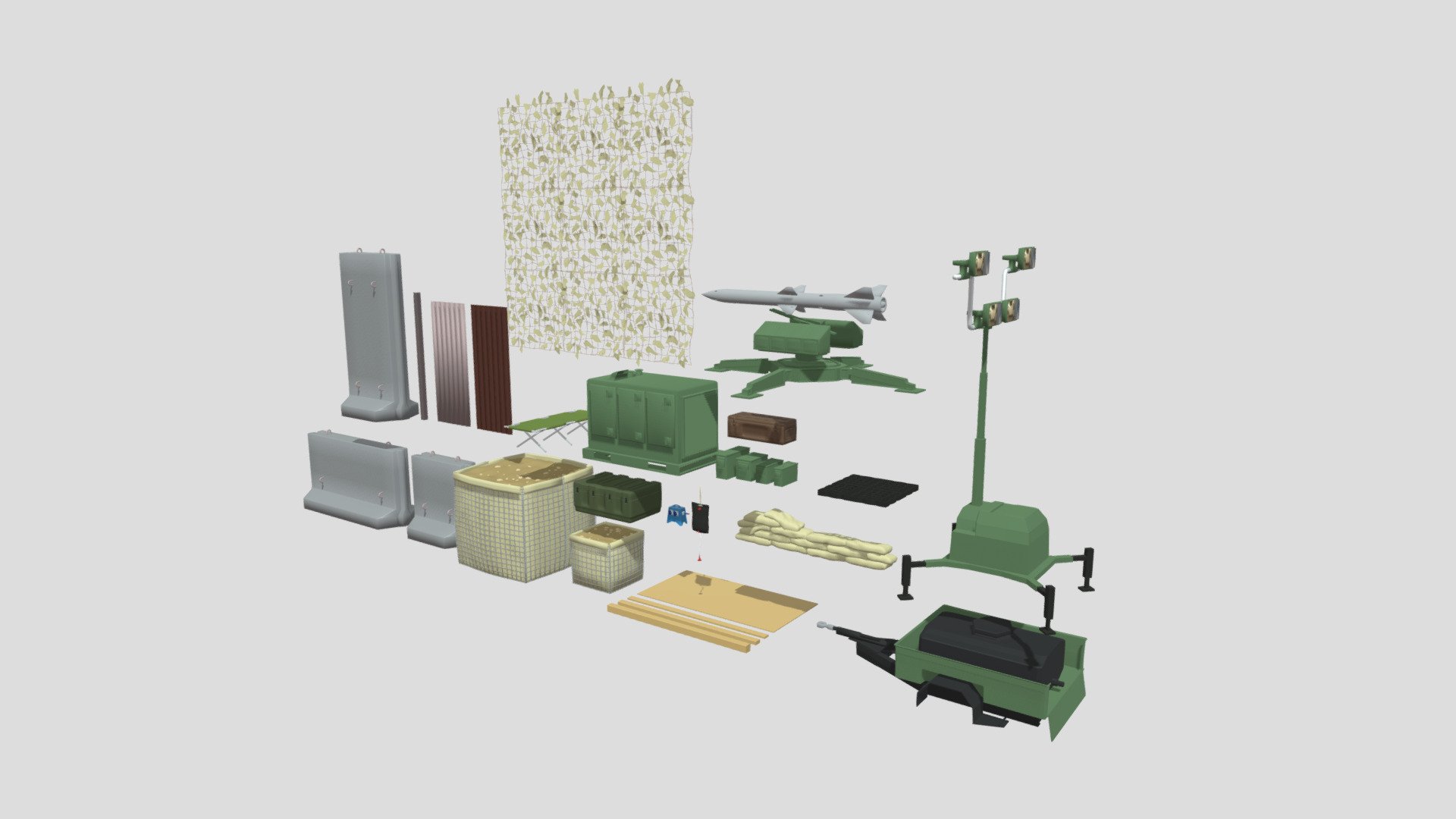 Military Outpost Kit 1.0 (CC0) - Download Free 3D model by ...